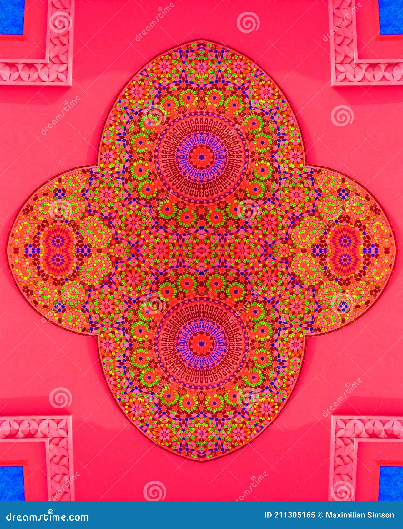 Indian Pink Colour Colorful Morocco Design Pattern Background Texture ...
