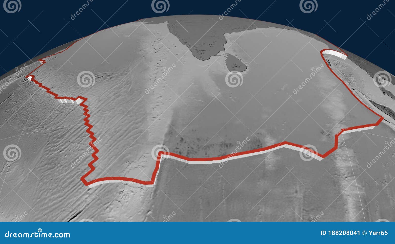 Indian Plate Extruded - Grayscale Stock Illustration - Illustration of ...