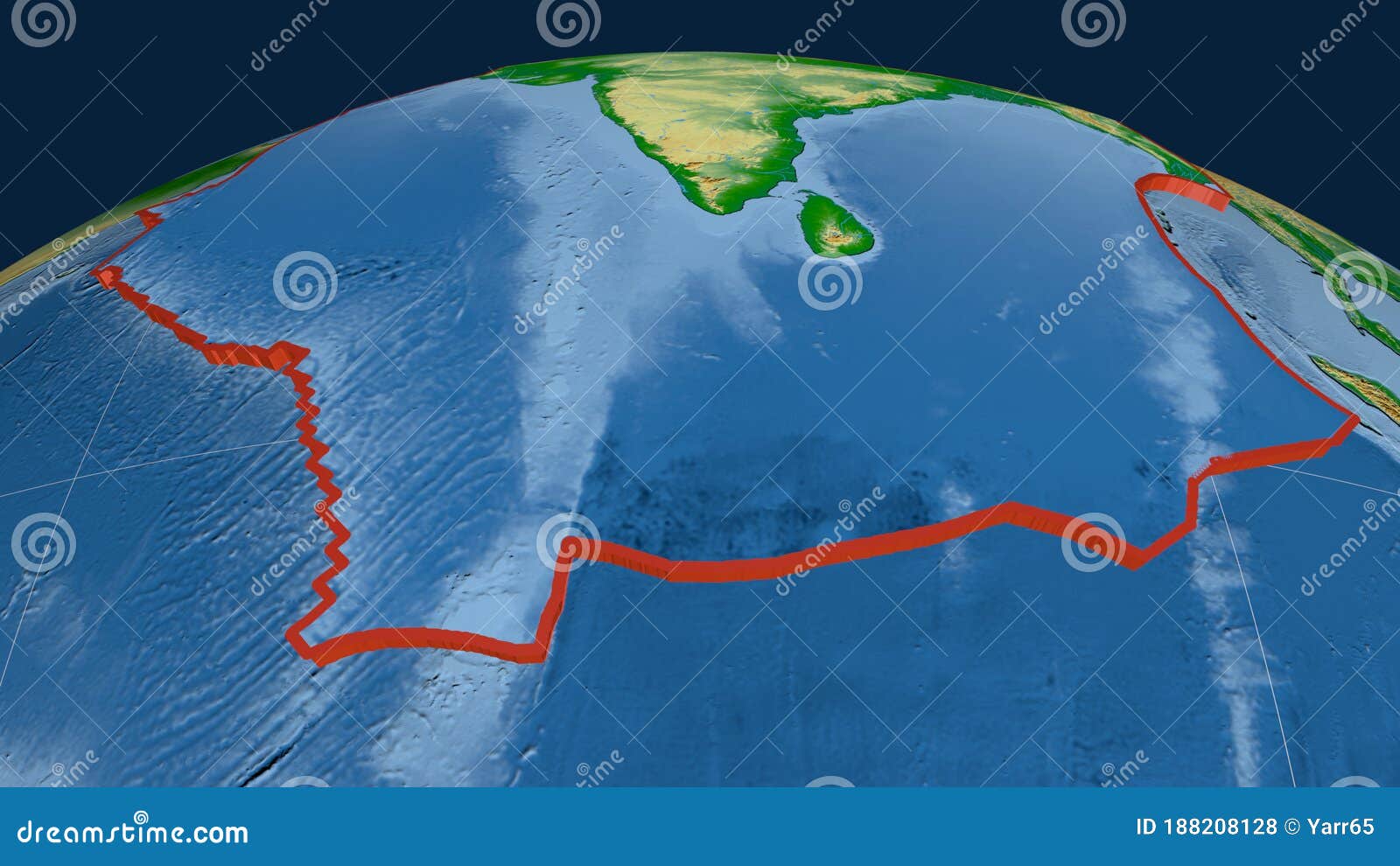 Indian Plate Extruded - Physical Stock Illustration - Illustration of ...