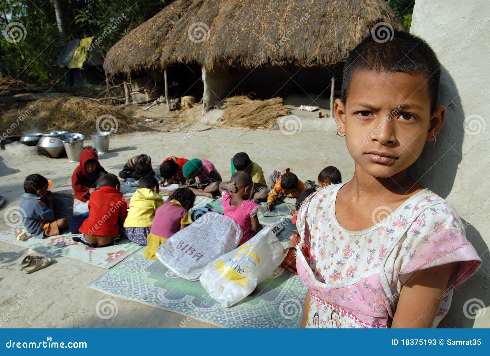 Indian Poor Students editorial stock photo. Image of lifestyle - 18375193