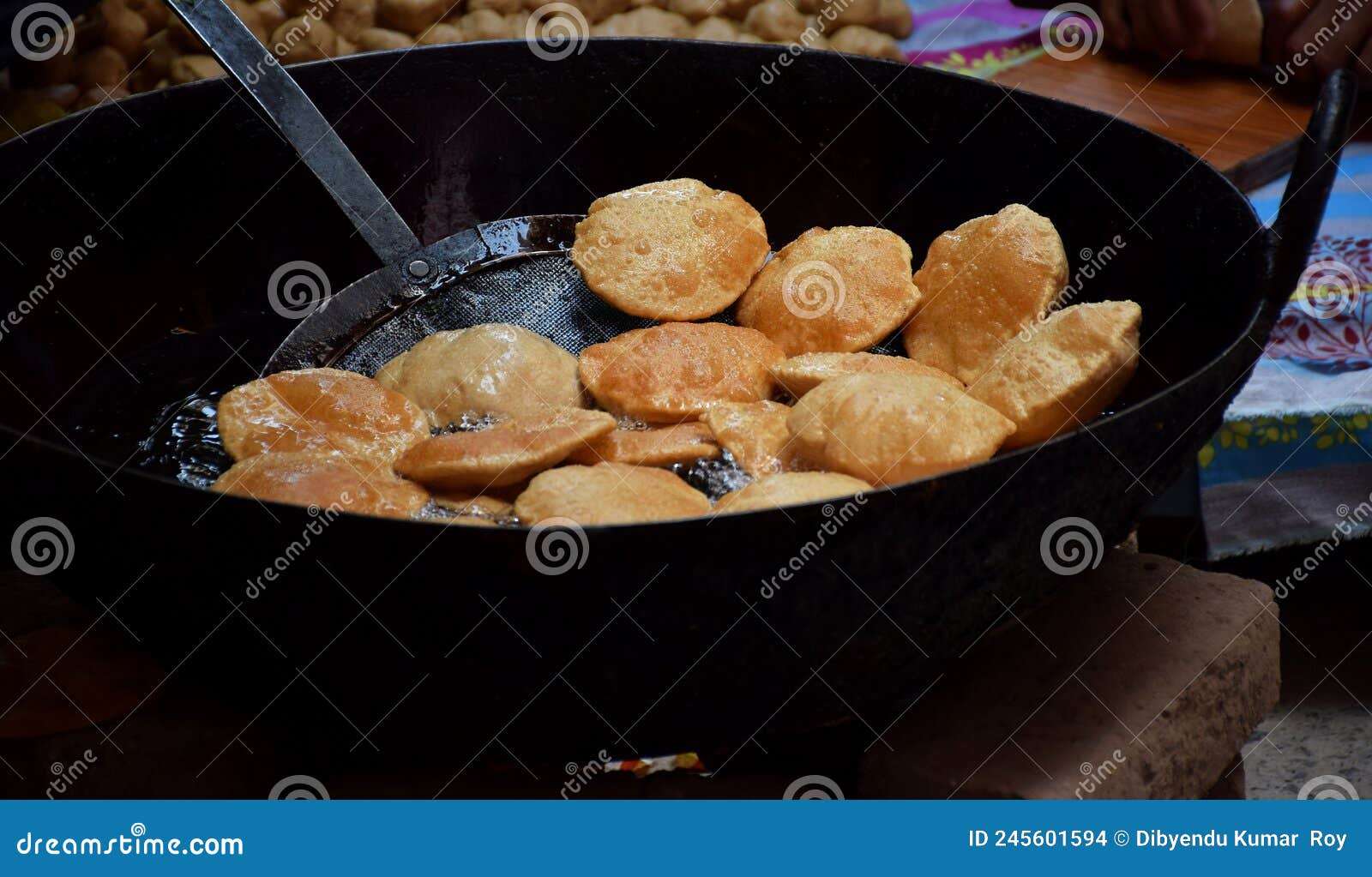 Indian Poori, Puri. Traditional Puffed Bread Royalty-Free Stock Photo ...