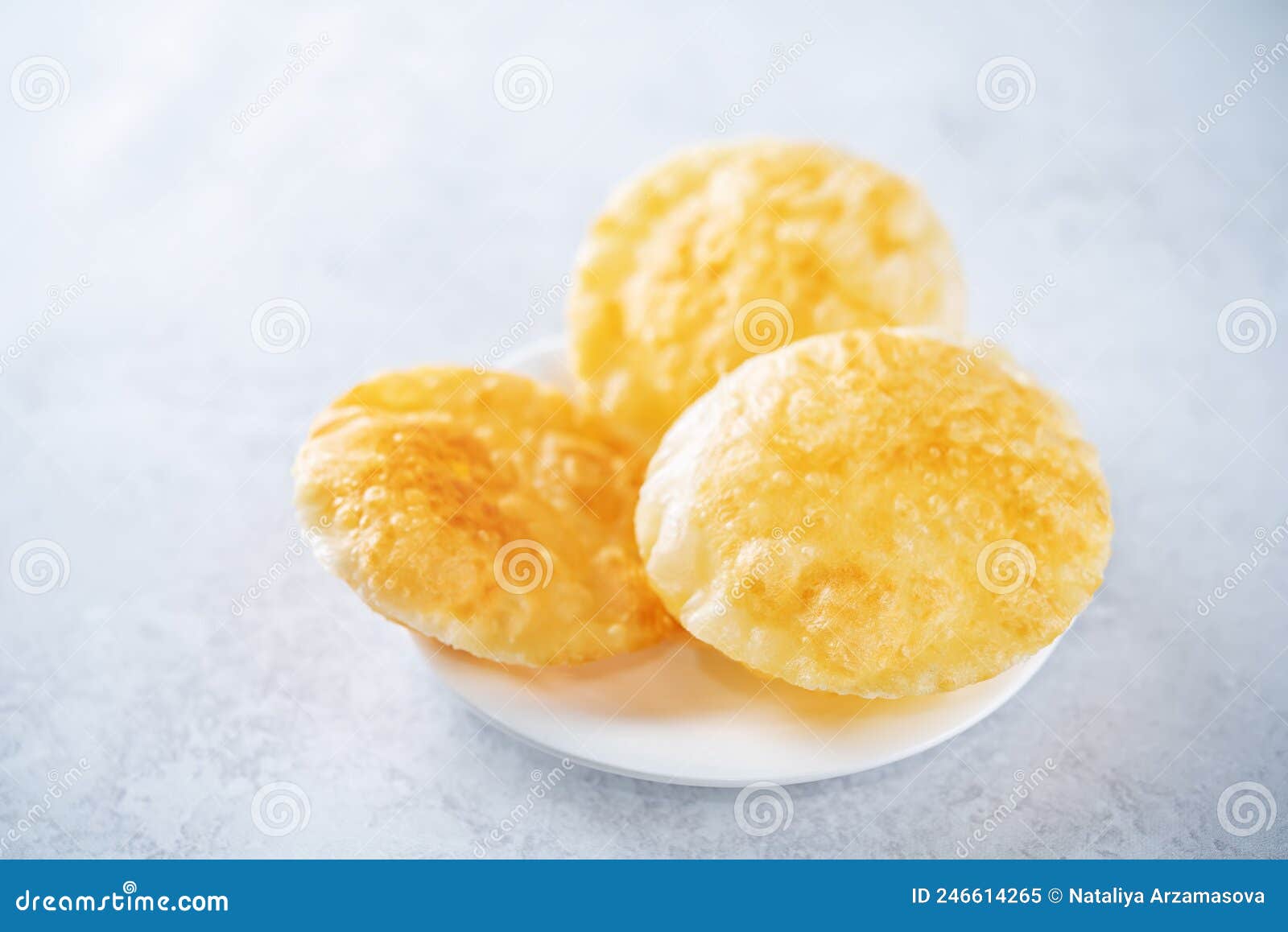 Indian Poori, Puri. Traditional Puffed Bread Royalty-Free Stock Photo ...