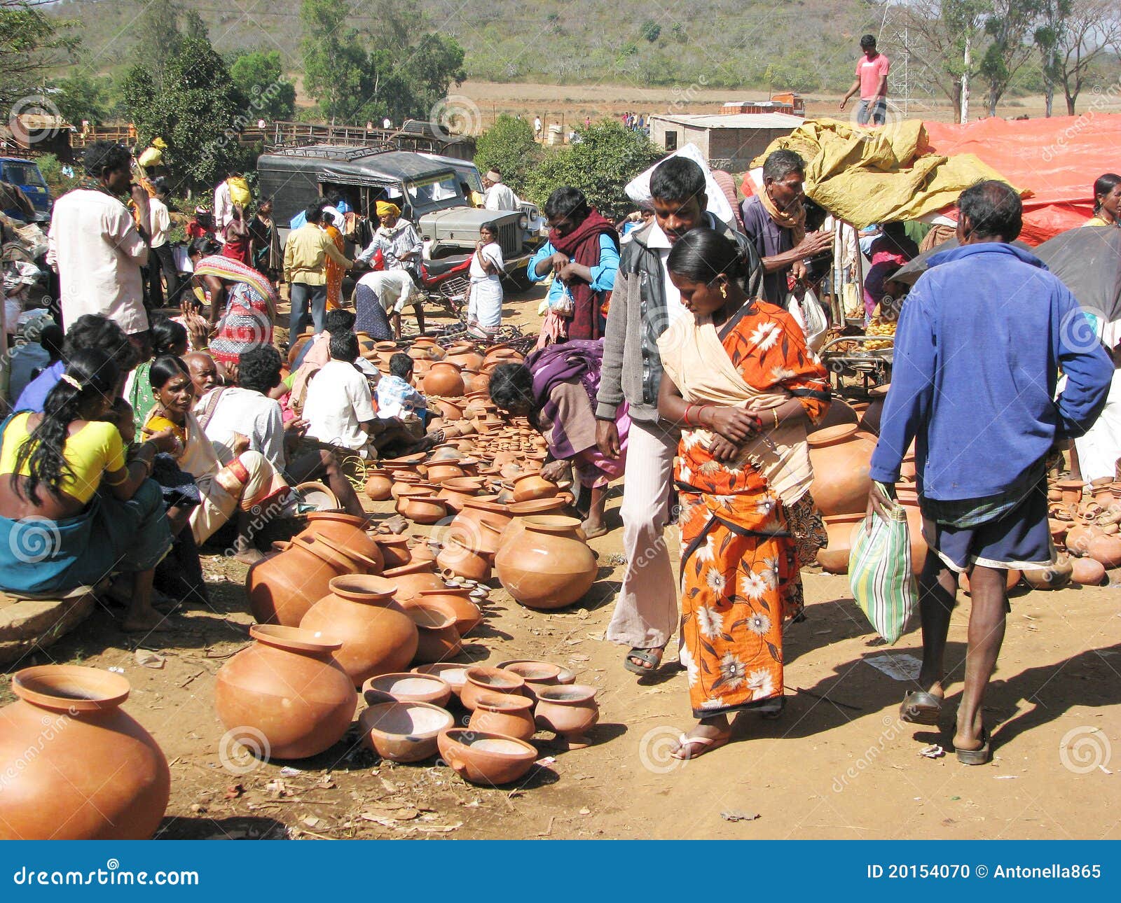 Indian Pottery Market in the Rural Area Editorial Image - Image of ...