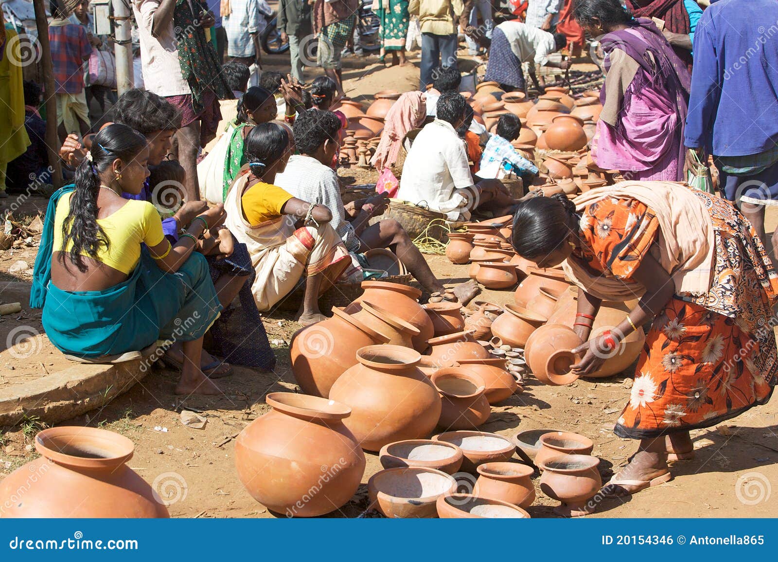 Indian Pottery Market in the Rural Area Editorial Photo - Image of ...
