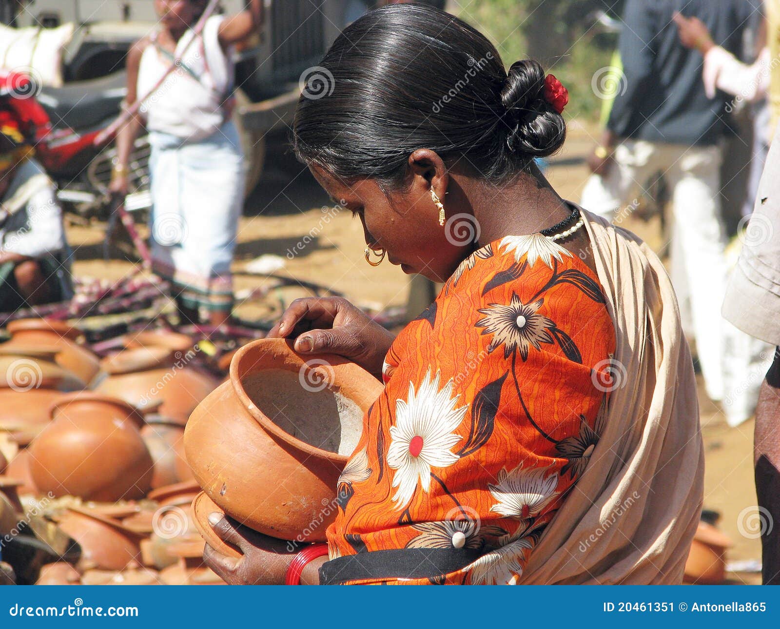 Indian Pottery Market in the Rural Area Editorial Photo - Image of ...