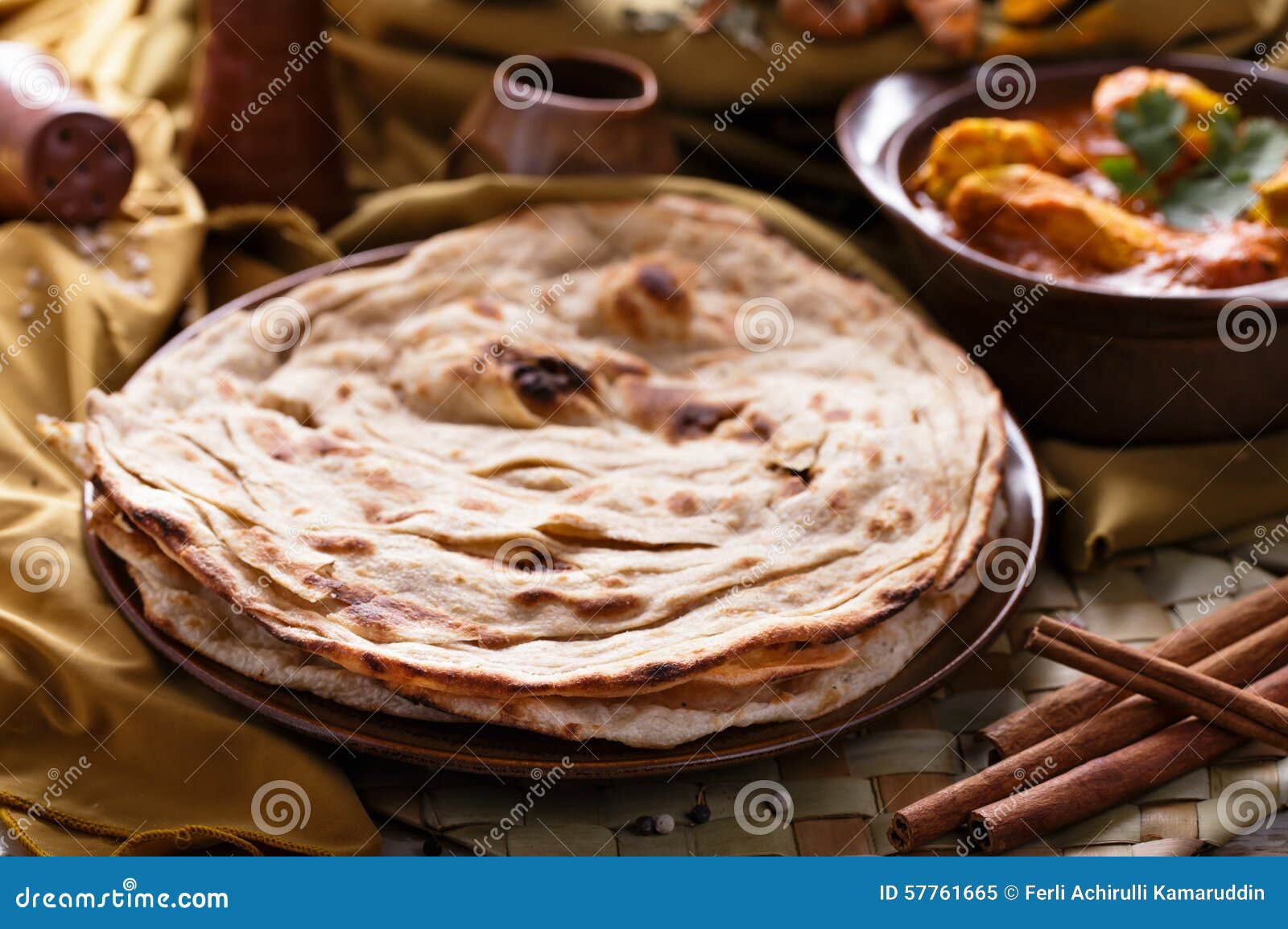 Indian prata bread stock image. Image of napkin, carbohydrate - 57761665