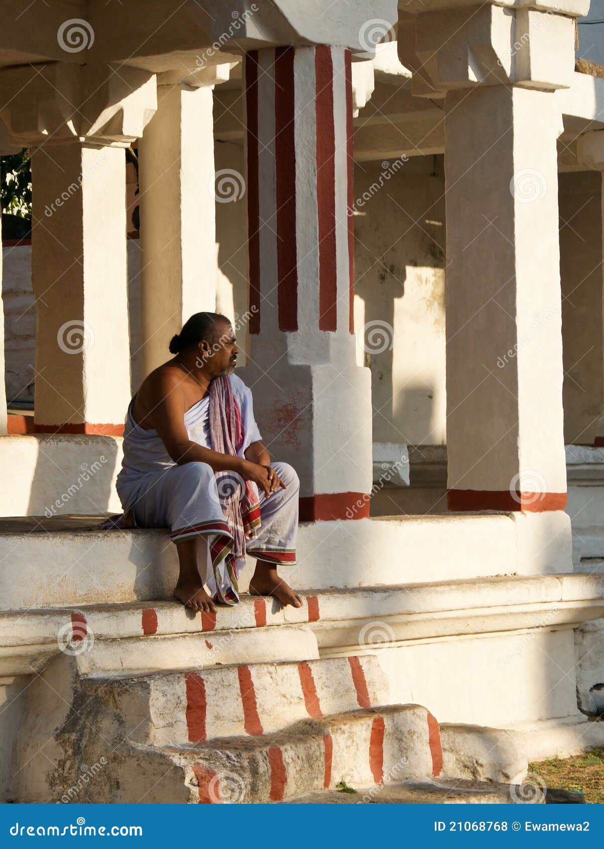 Indian Priest Sitting in a Front of a Temple Editorial Stock Photo ...