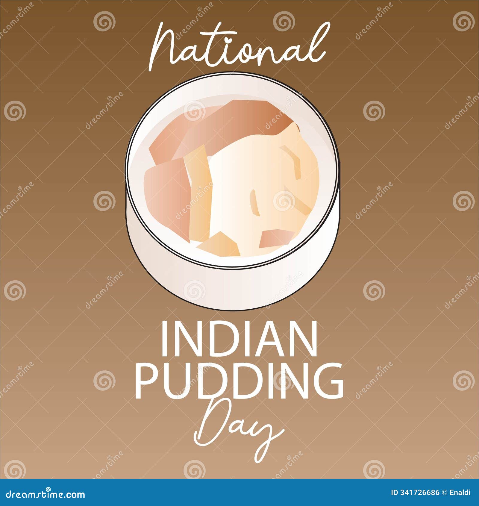 Indian Pudding Poster Vector Illustration | CartoonDealer.com #317713626