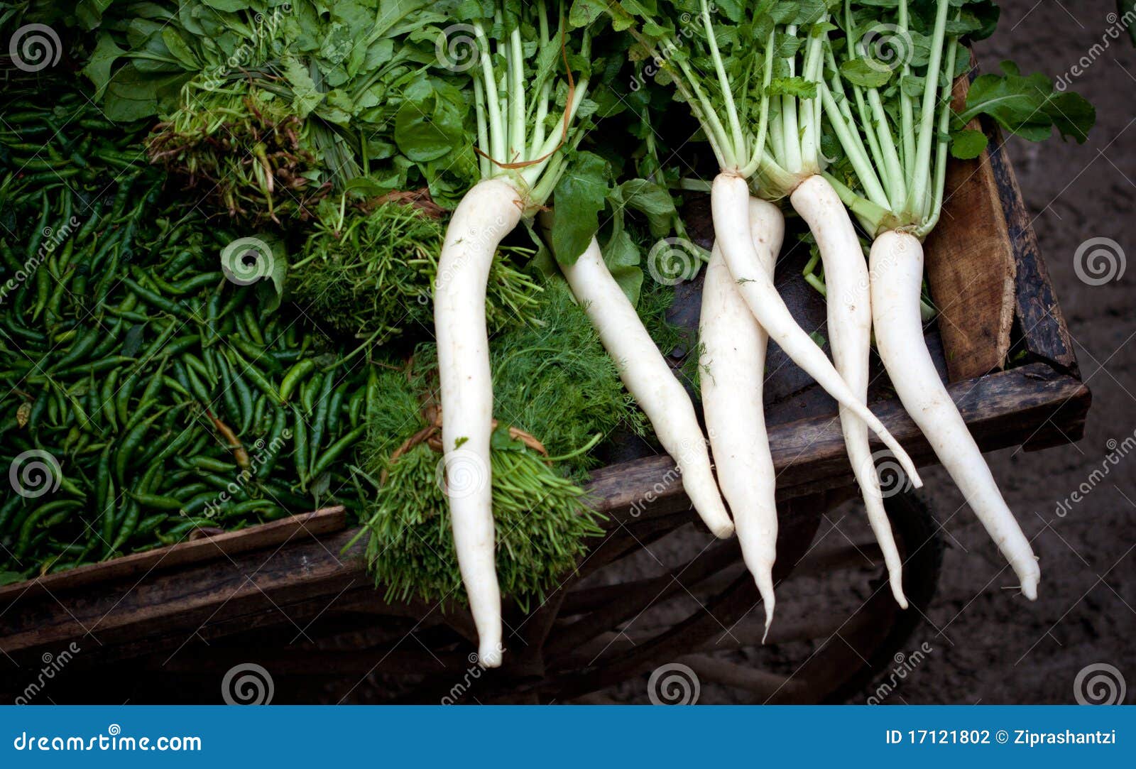 Indian Radish Chilly, Spinach Stock Photo - Image of vegetarian ...