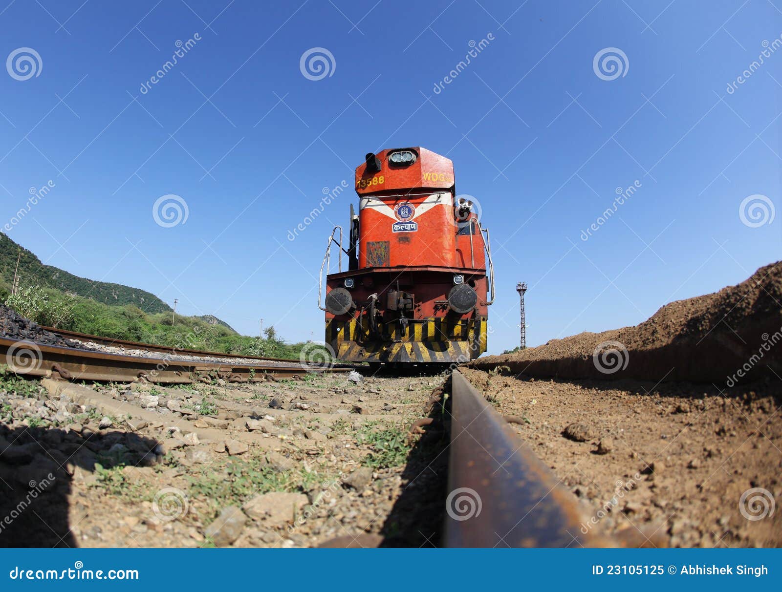 Indian Train Engine Front View