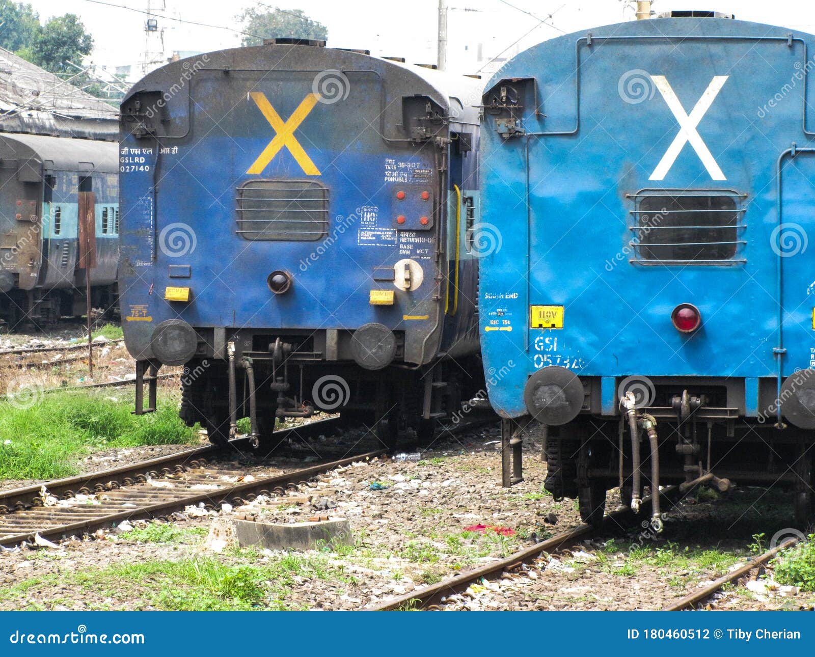 Indian Railways Rear End Of Bogie With X Sign Editorial Image ...