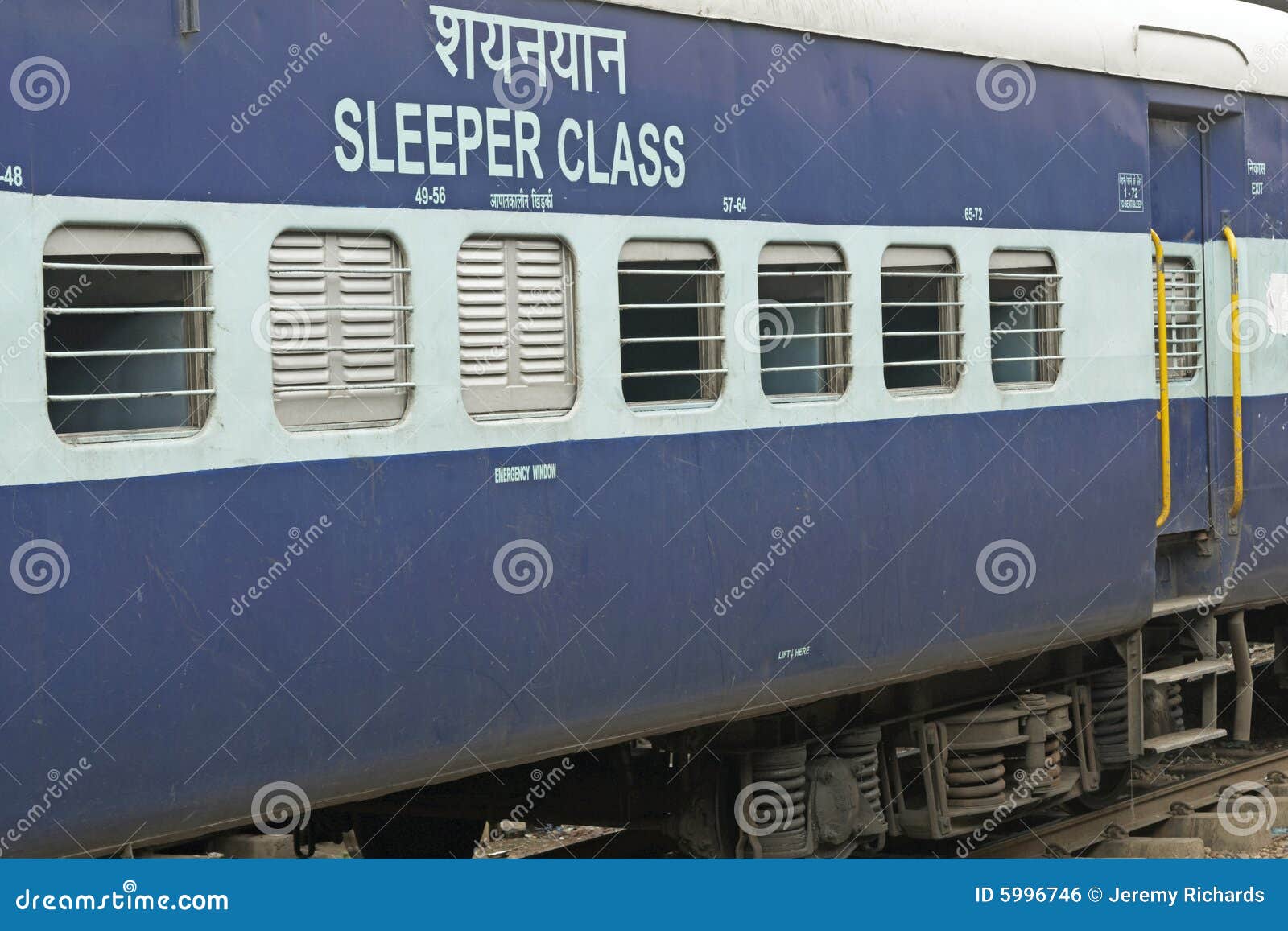 Indian Railways Sleeper Carriage Stock Photo - Image of sleeper ...