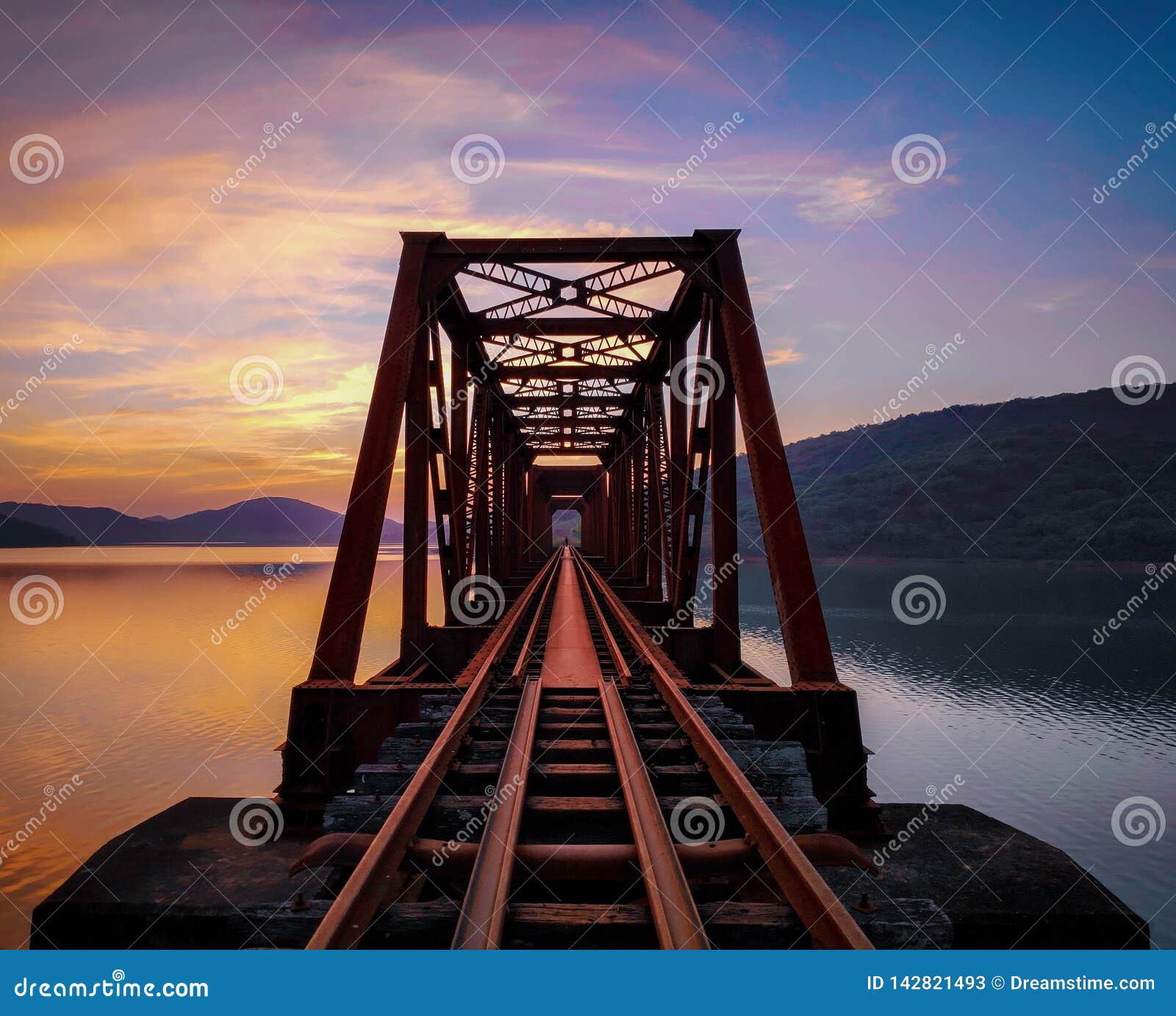 Indian Railways Sunset Photography Rail Stock Image - Image of sunset ...