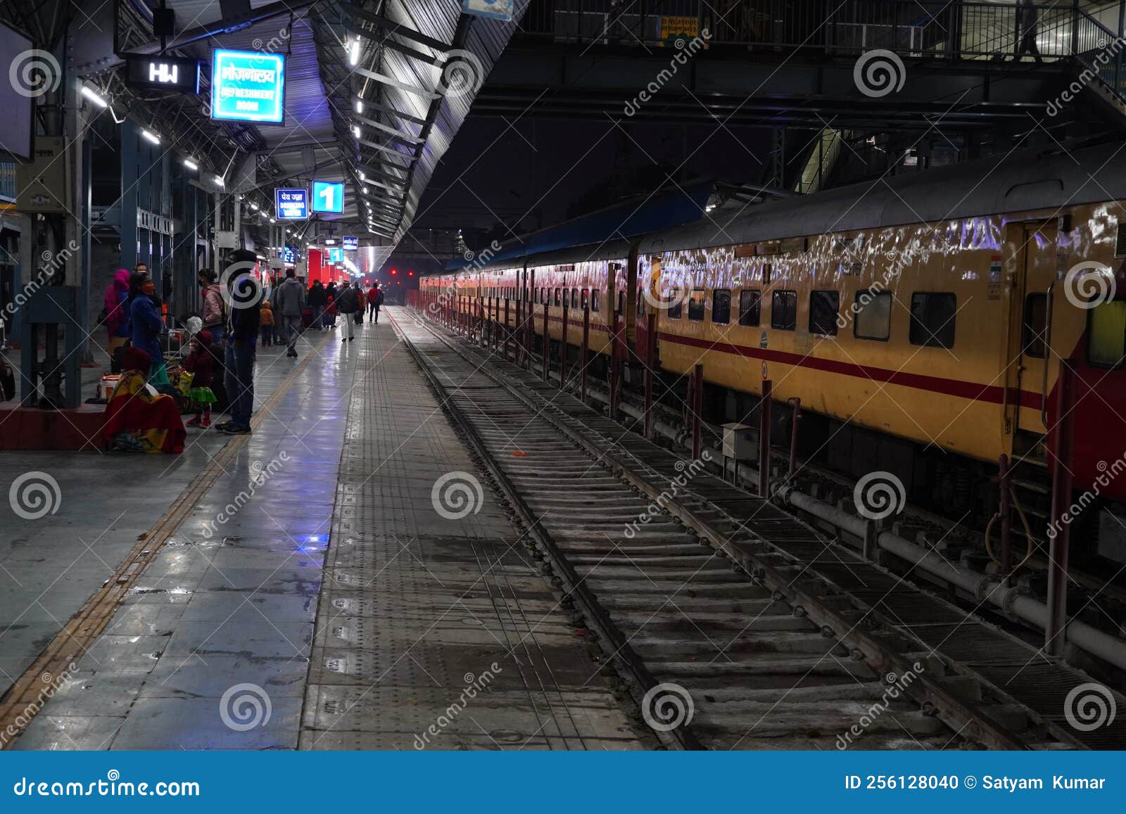 Indian Railways Train on Platform Images Editorial Image - Image of ...