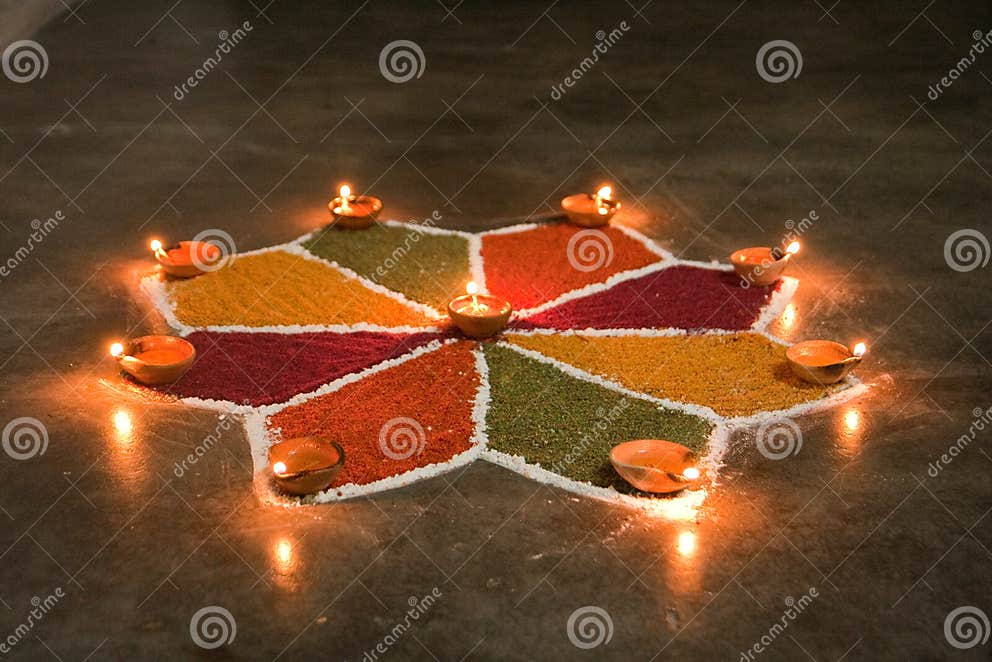 Indian Rangoli stock photo. Image of asia, colour, flair - 13496384