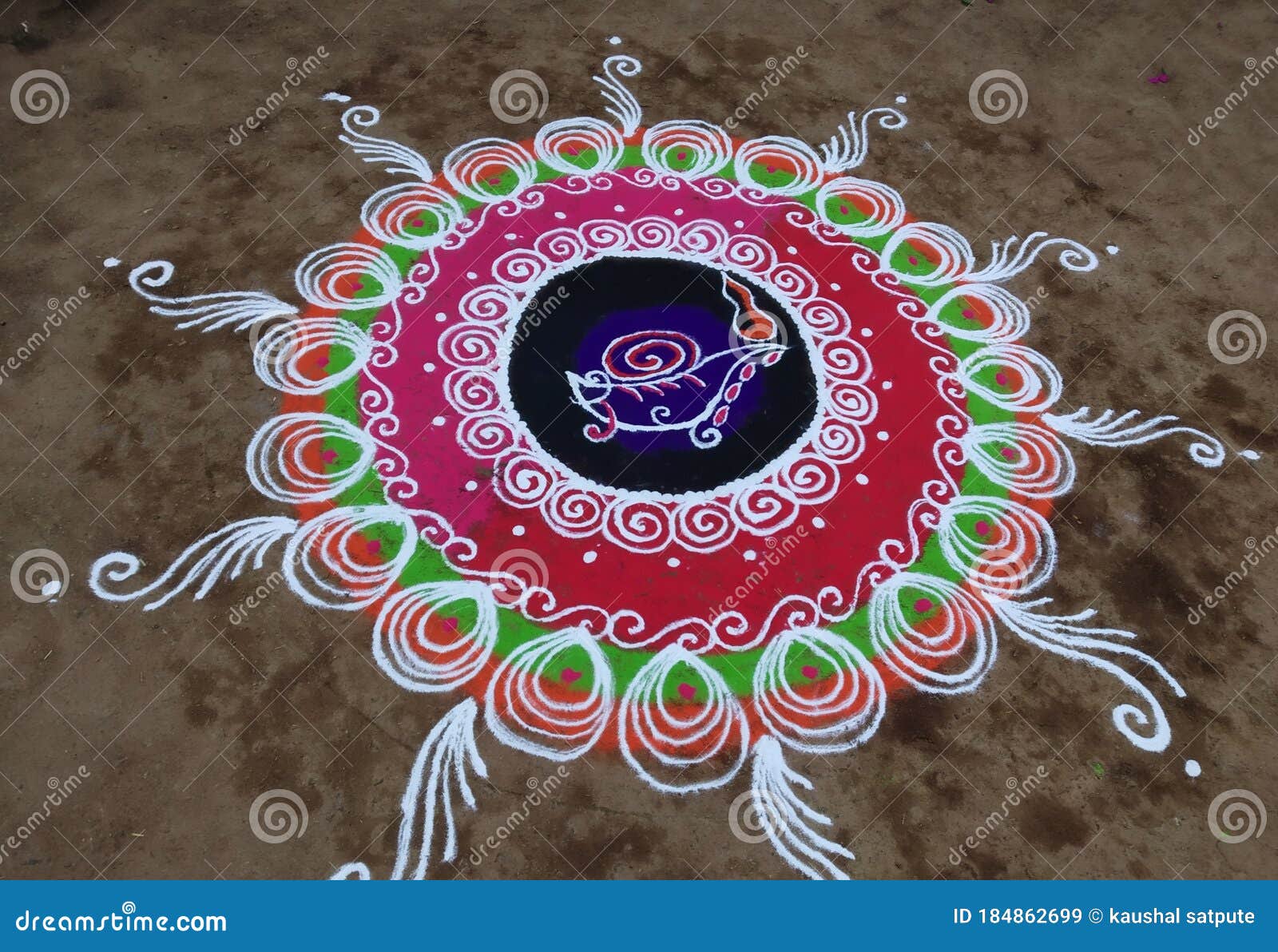 INDIAN RANGOLI DESIGN Editorial Photo | CartoonDealer.com #184862699