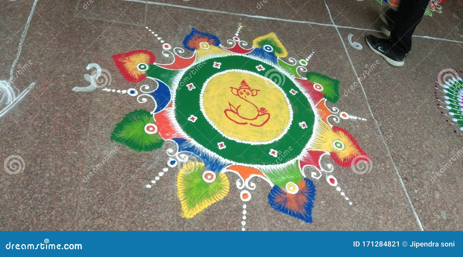 Indian Rangoli Diwali Time Hospital Stock Image - Image of hospital ...
