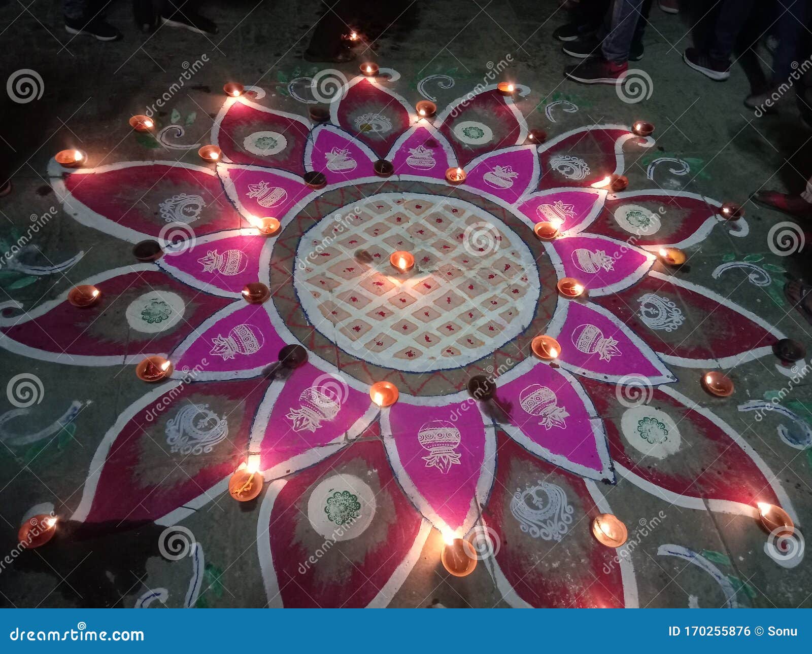 Indian Rangoli Design Royalty-Free Stock Image | CartoonDealer.com ...