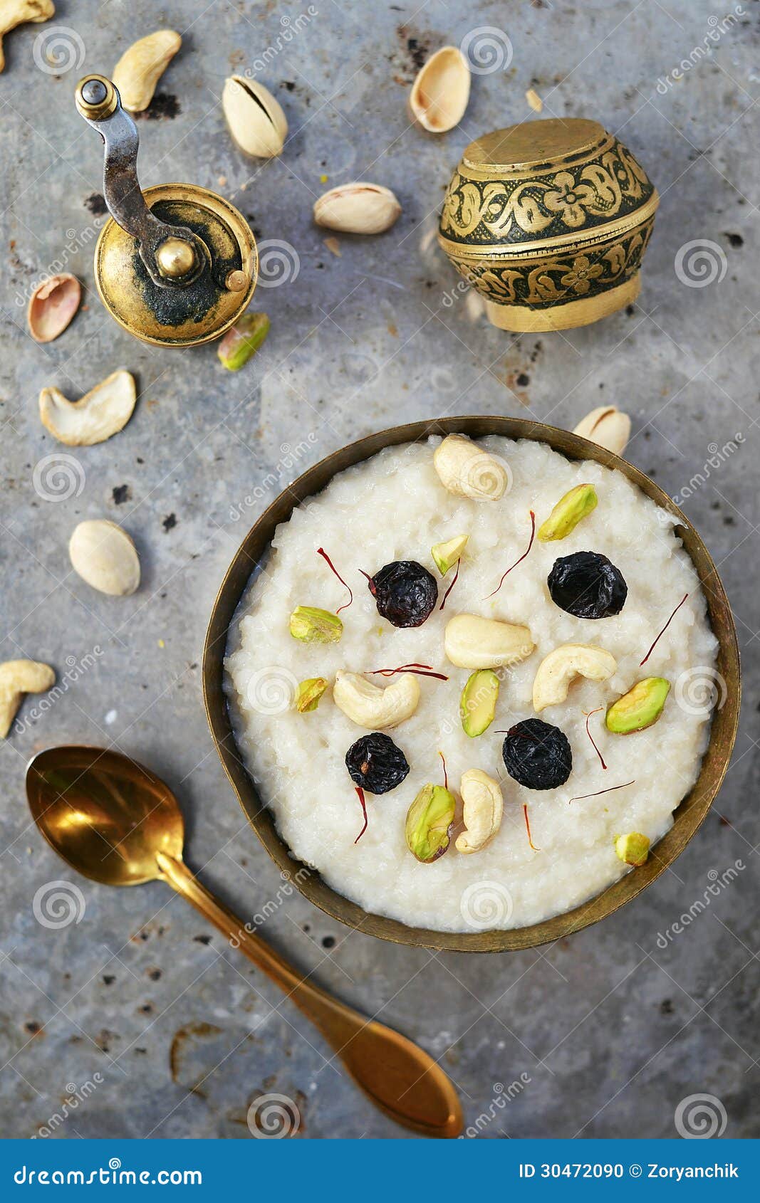 Indian rice pudding stock photo. Image of healthy, horizontal - 30472090