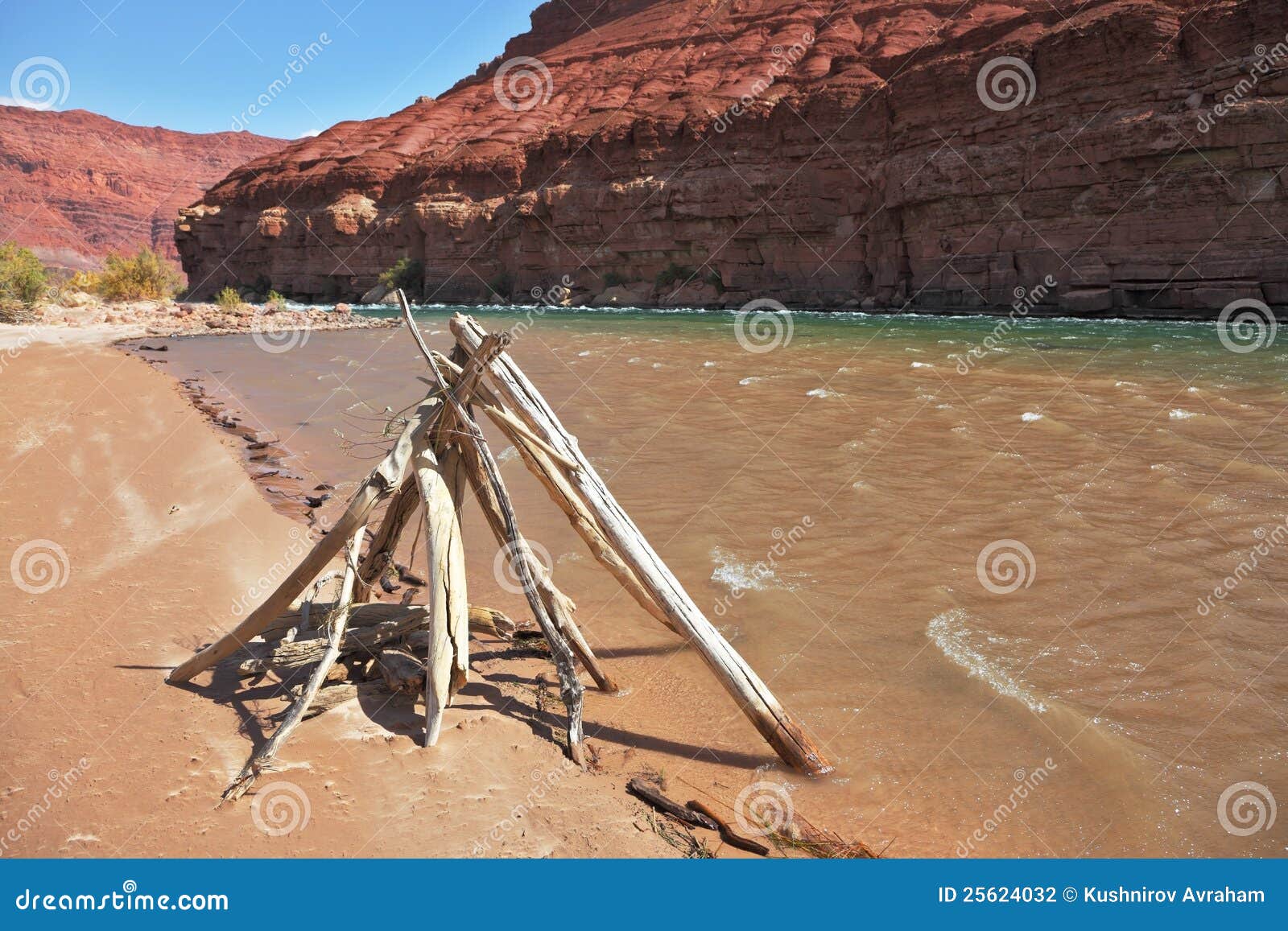 Indian Ritual Construction of Poles Stock Photo - Image of steep ...