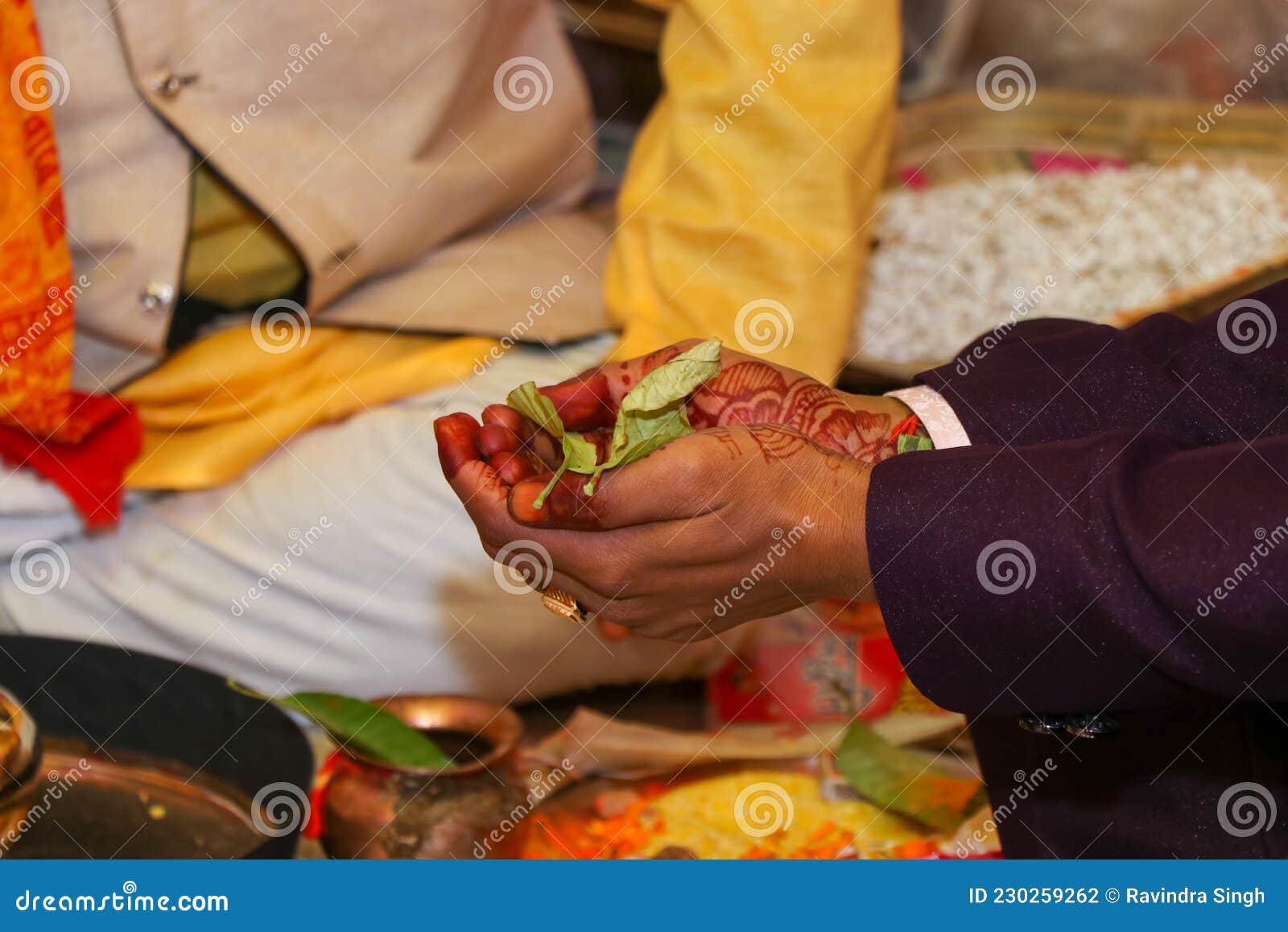Indian Rituals in Hindu Marriage Ceremony. Stock Photo - Image of snack ...