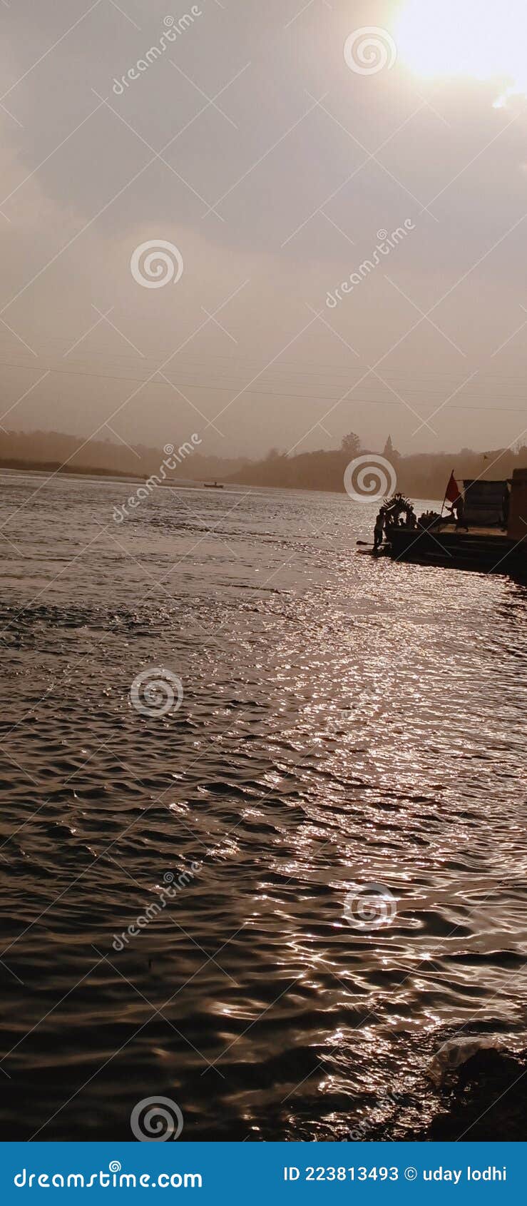 Indian rivar image in mp stock image. Image of dusk - 223813493