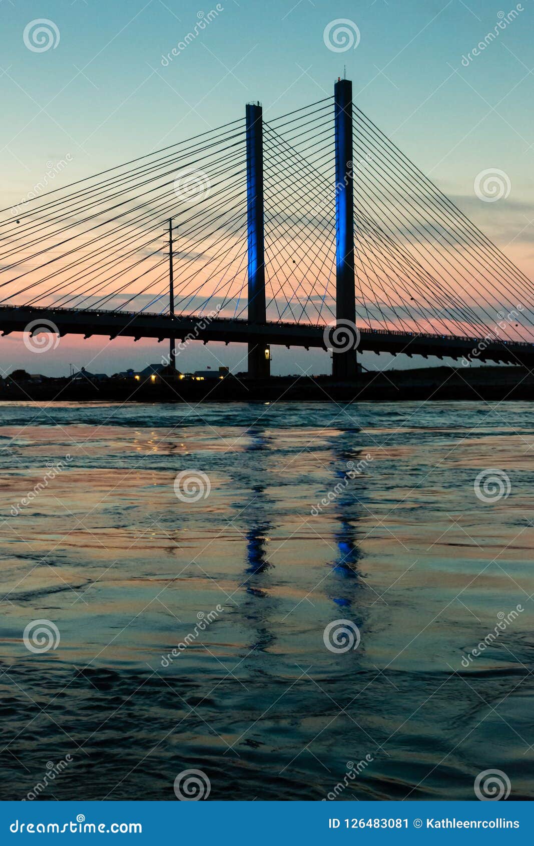 Indian River Inlet Bridge at Sunset Stock Image - Image of crossing ...