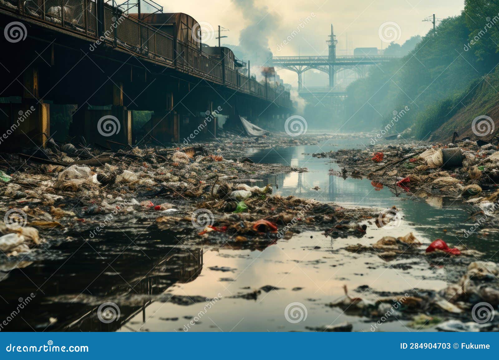 River Polluted With Industrial Effluents Royalty-Free Stock Image ...