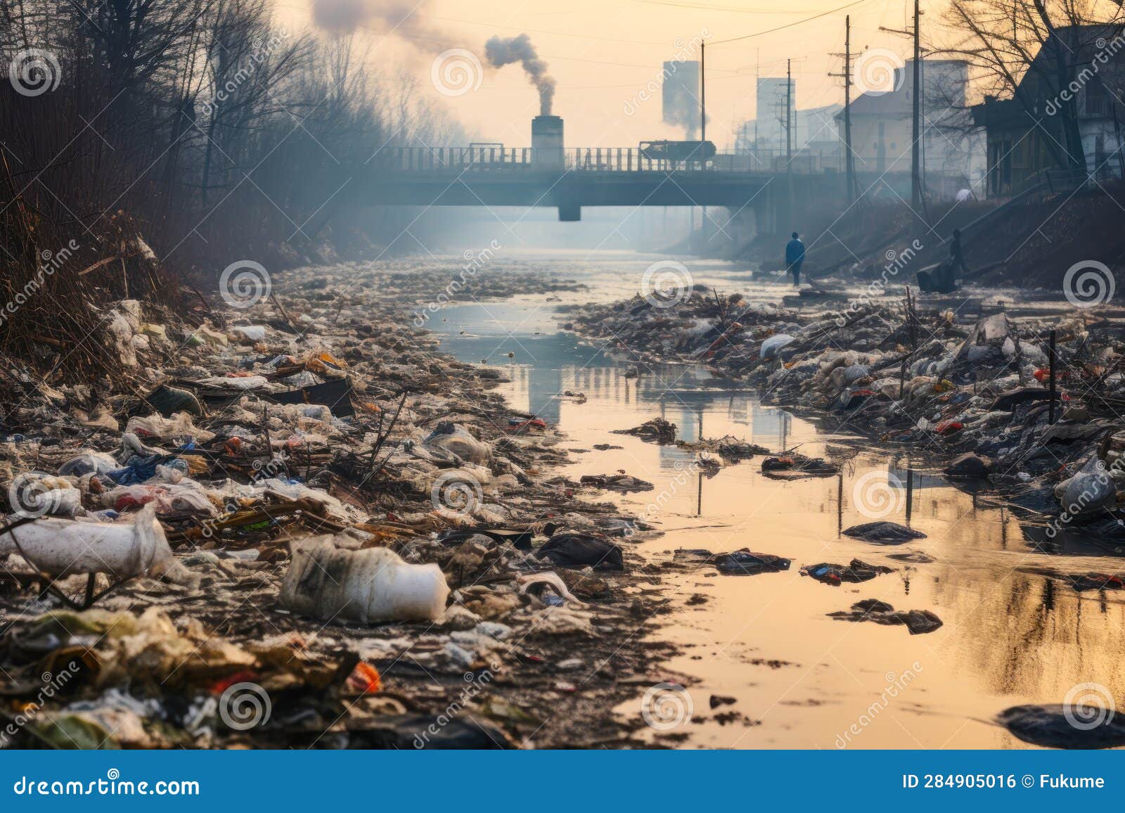 River Polluted With Industrial Effluents Royalty-Free Stock Image ...