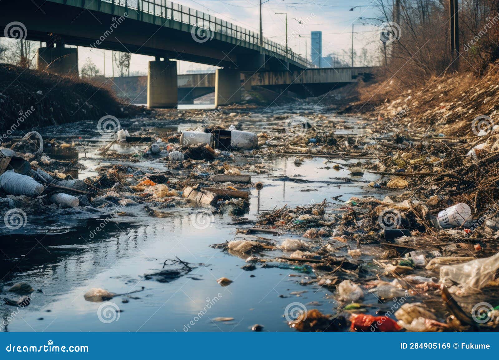 River Polluted With Industrial Effluents Royalty-Free Stock Image ...