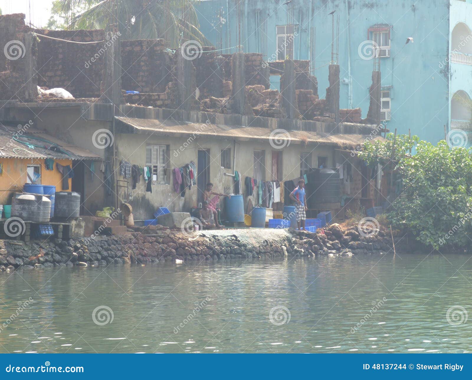 Indian riverside editorial stock image. Image of river - 48137244