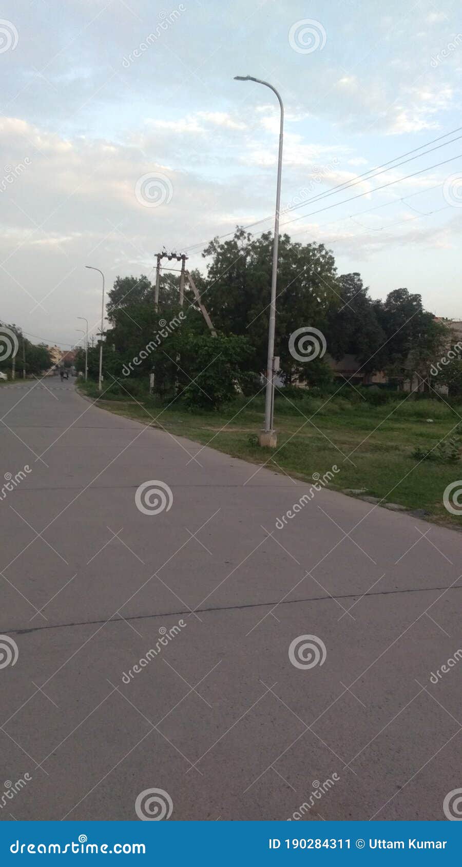 Indian Road and Street Lights. Stock Image - Image of indian, nature ...