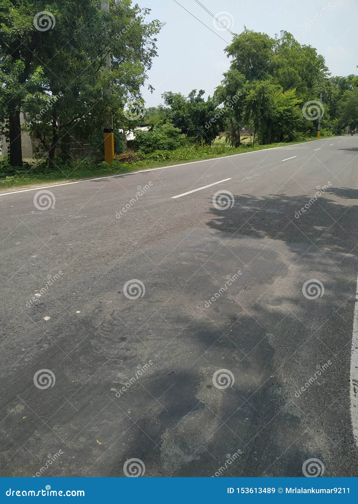 Indian road stock image. Image of green, road, super - 153613489