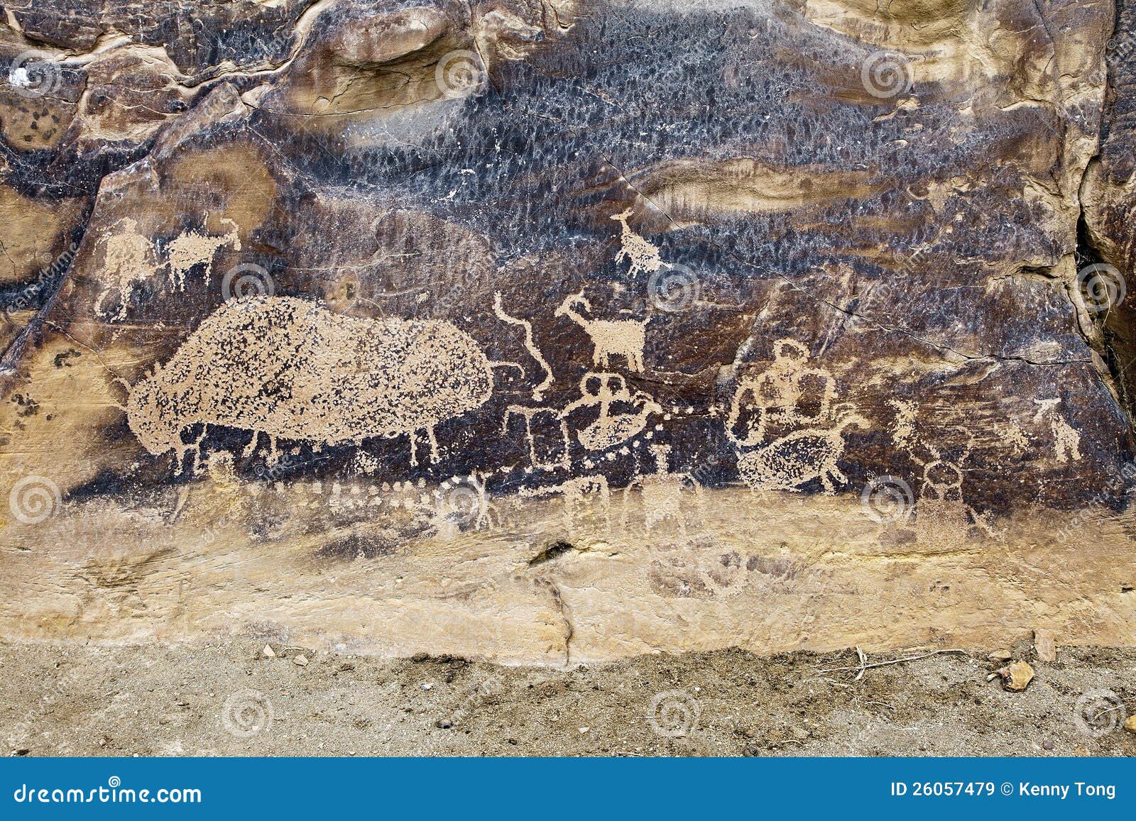 Indian Rock Art stock illustration. Illustration of symbols - 26057479