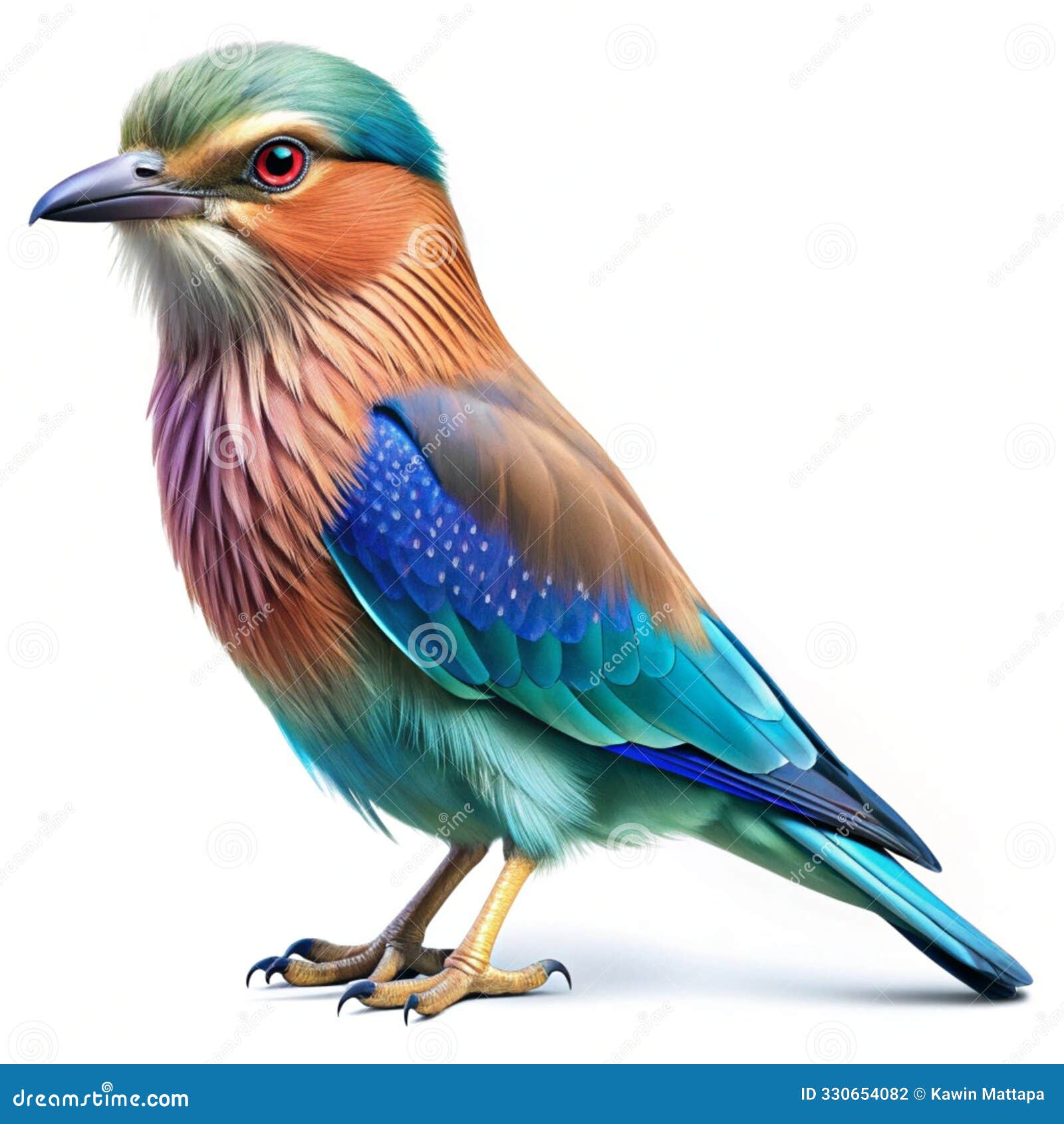 Roller Bird Vector Illustration Flat Style Black Silhouette ...