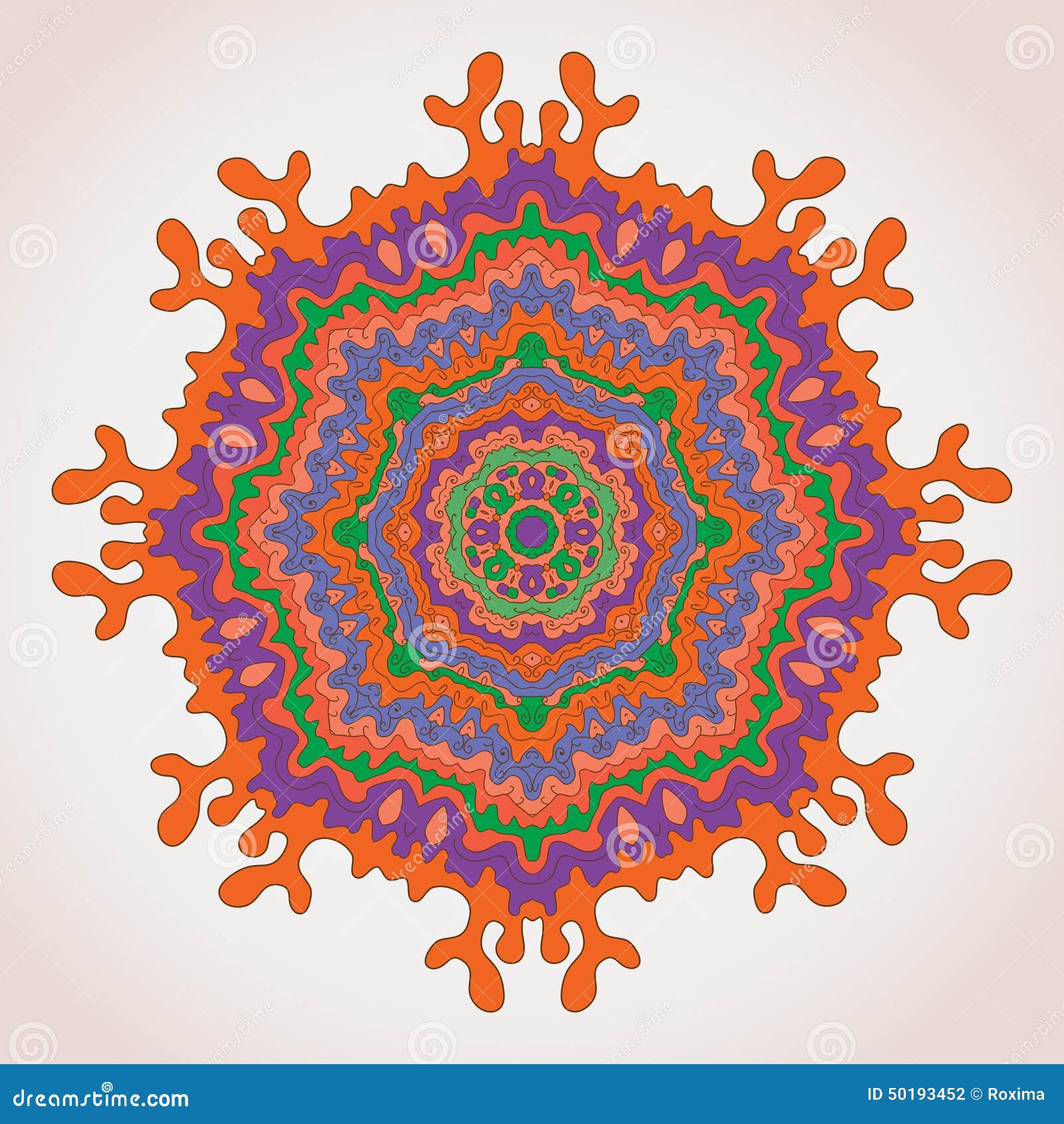 Indian round pattern stock vector. Illustration of frame - 50193452