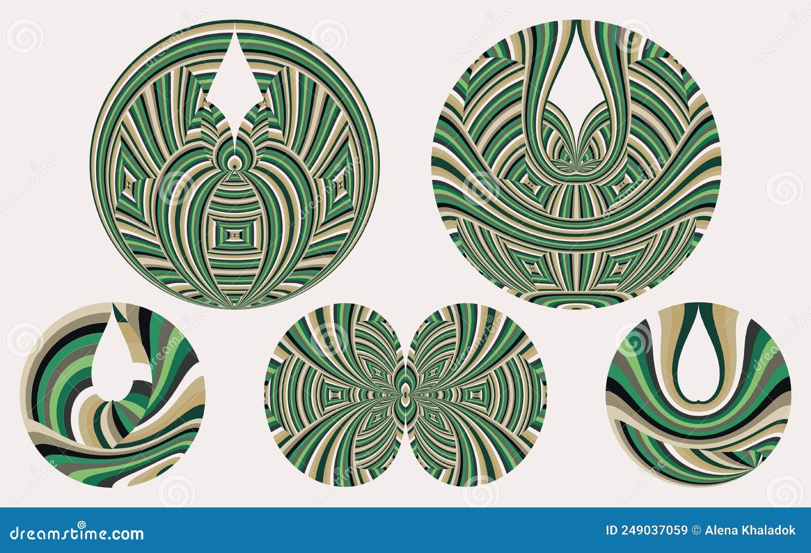 Indian Round Patterns, Ornaments. Stock Vector - Illustration of emblem ...