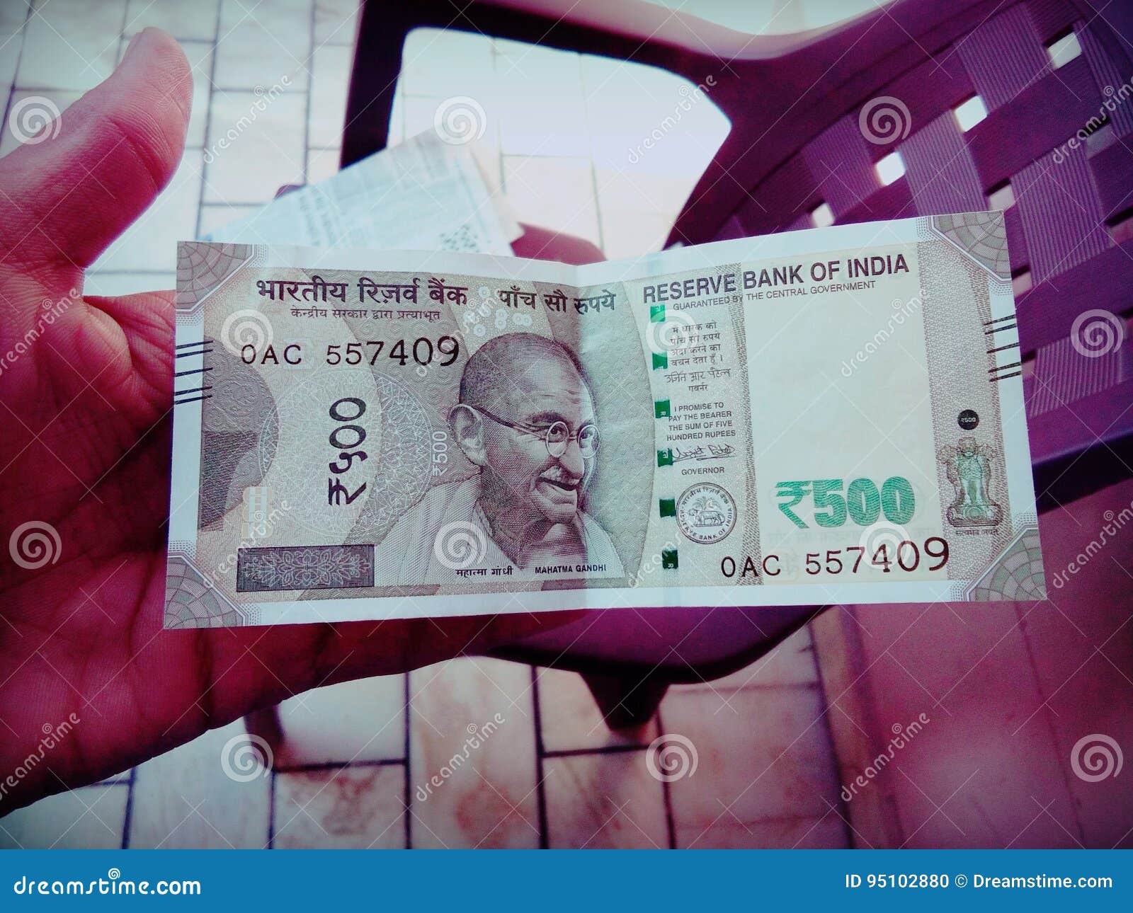 Indian 500 Rs note stock photo. Image of note, indian - 95102880