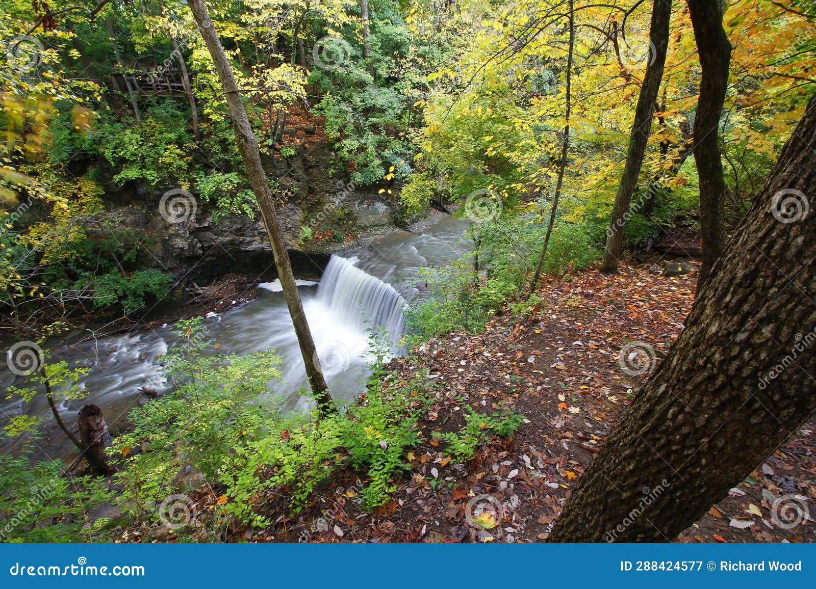 Indian Run Falls Park, Dublin, Ohio Stock Image - Image of park, forest ...