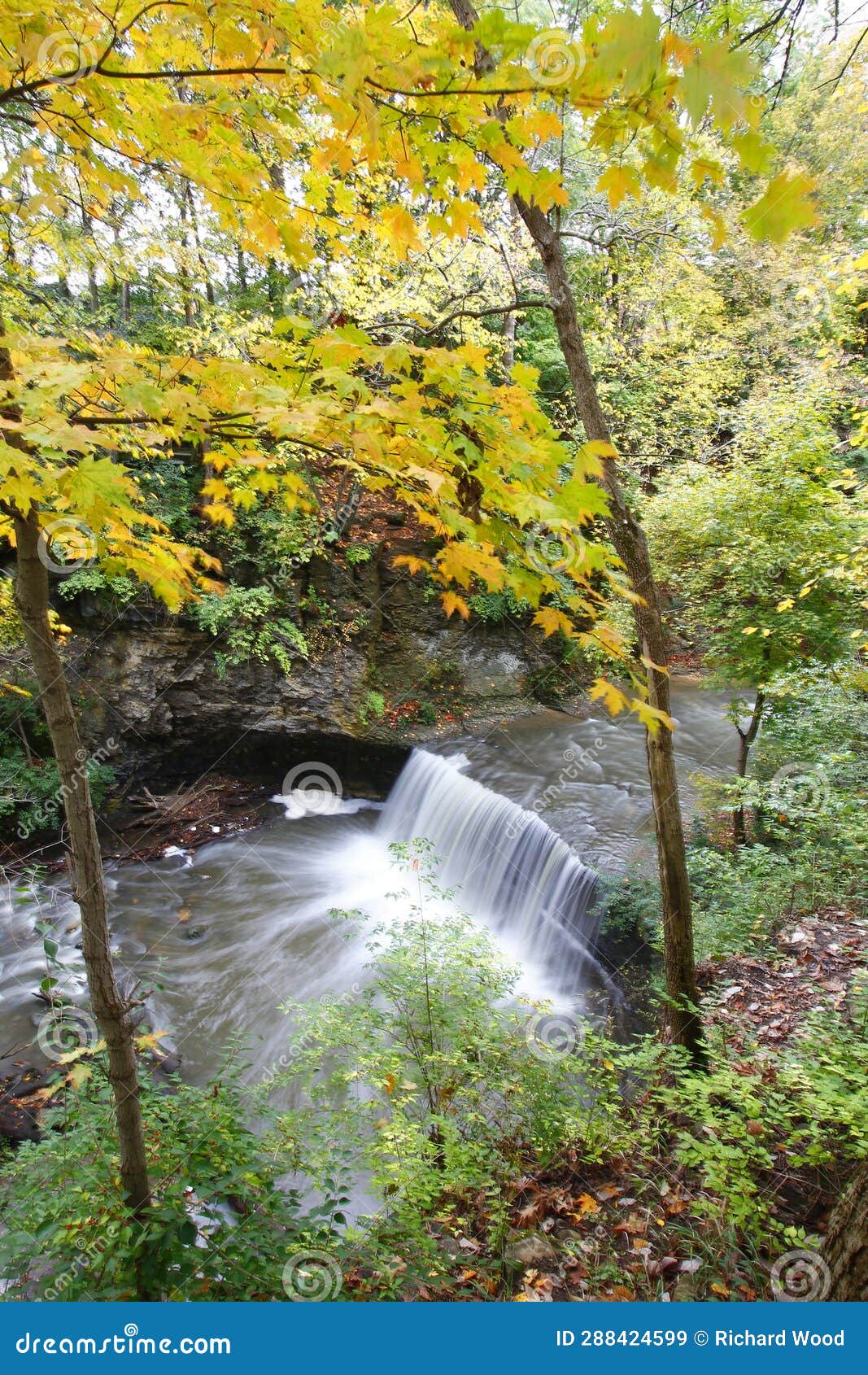 Indian Run Falls Park, Dublin, Ohio Stock Image - Image of indian ...