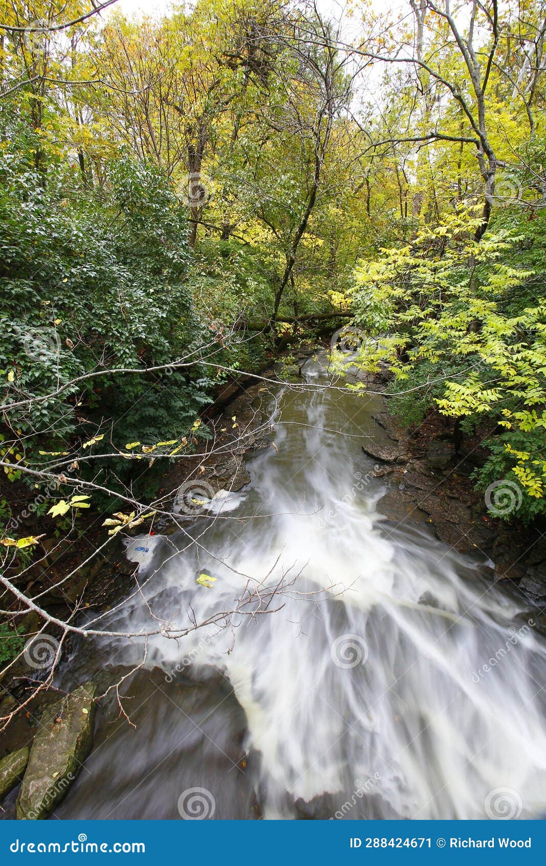 Indian Run Falls Park, Dublin, Ohio Stock Image - Image of outdoor ...