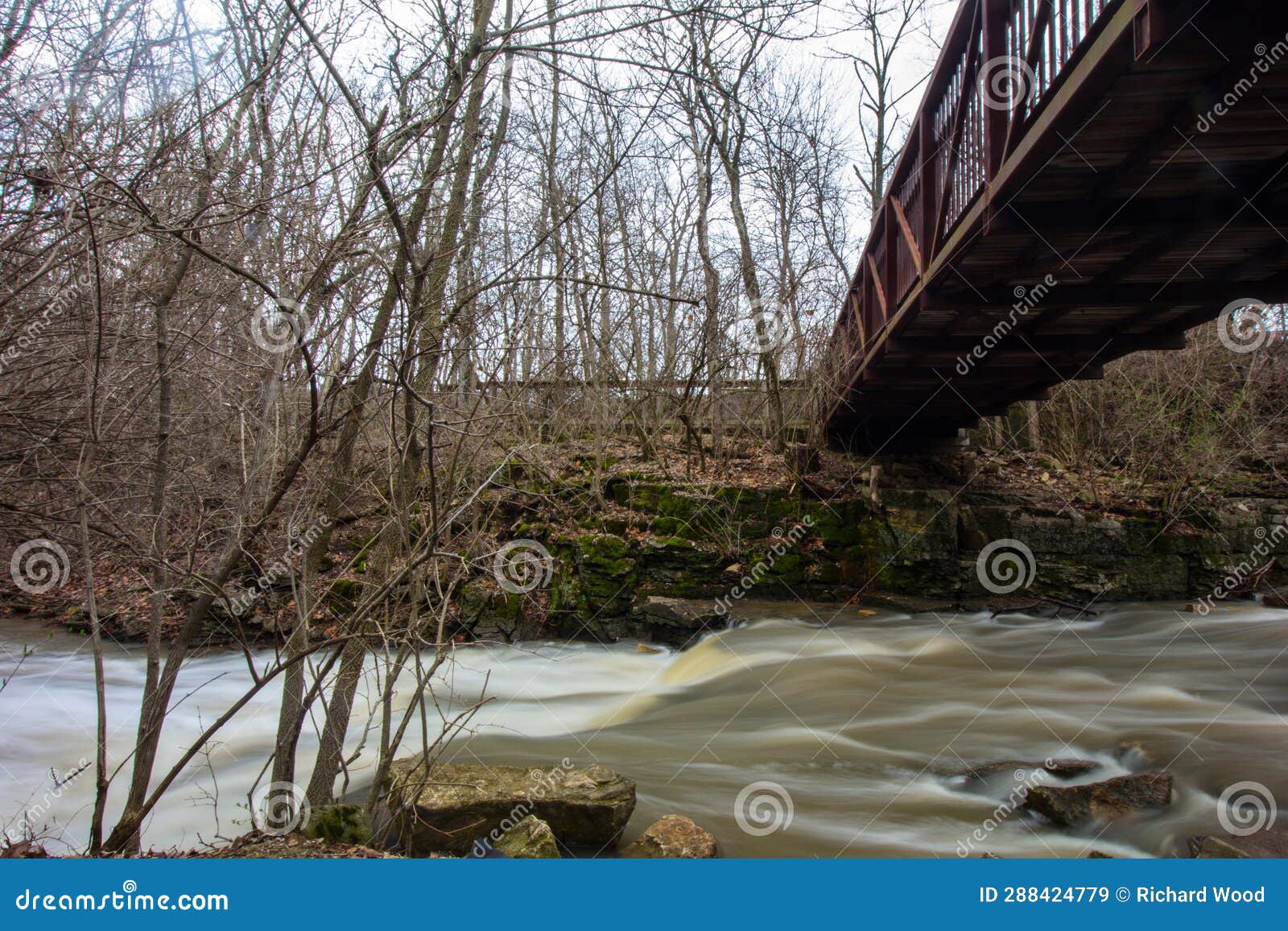 Indian Run Falls Park, Dublin, Ohio Stock Image - Image of outdoor ...