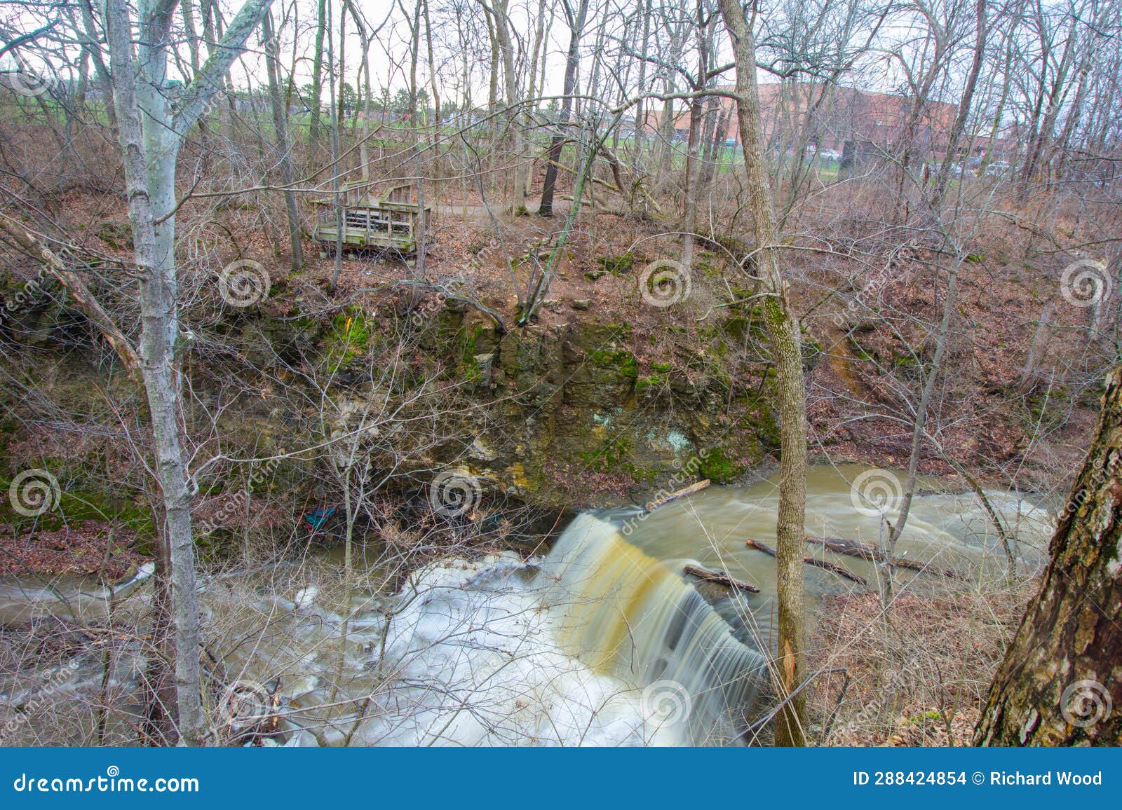 Indian Run Falls Park, Dublin, Ohio Stock Photo - Image of falls, views ...