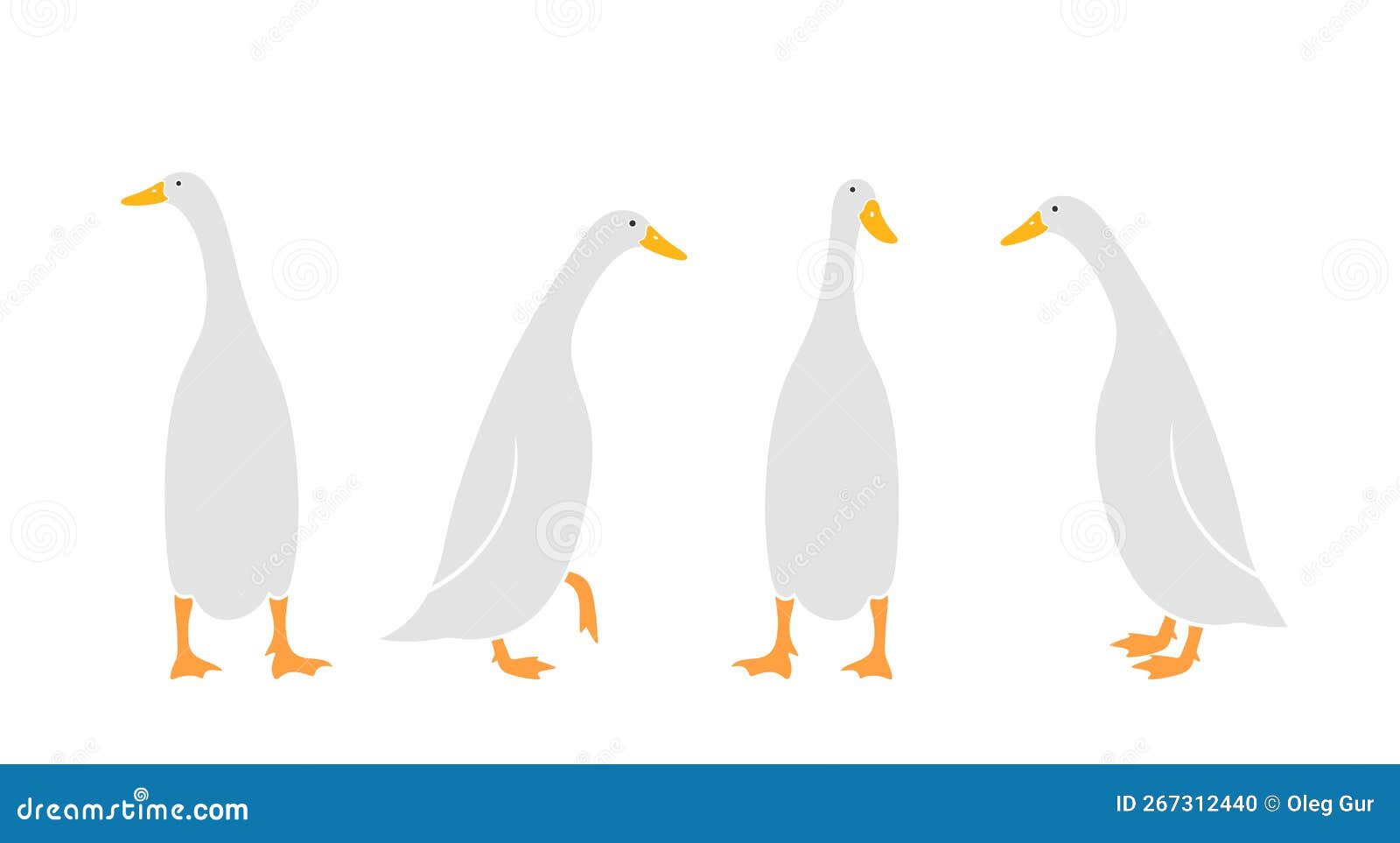 Indian Runner Ducks Logo. Isolated Indian Runner Ducks on White ...