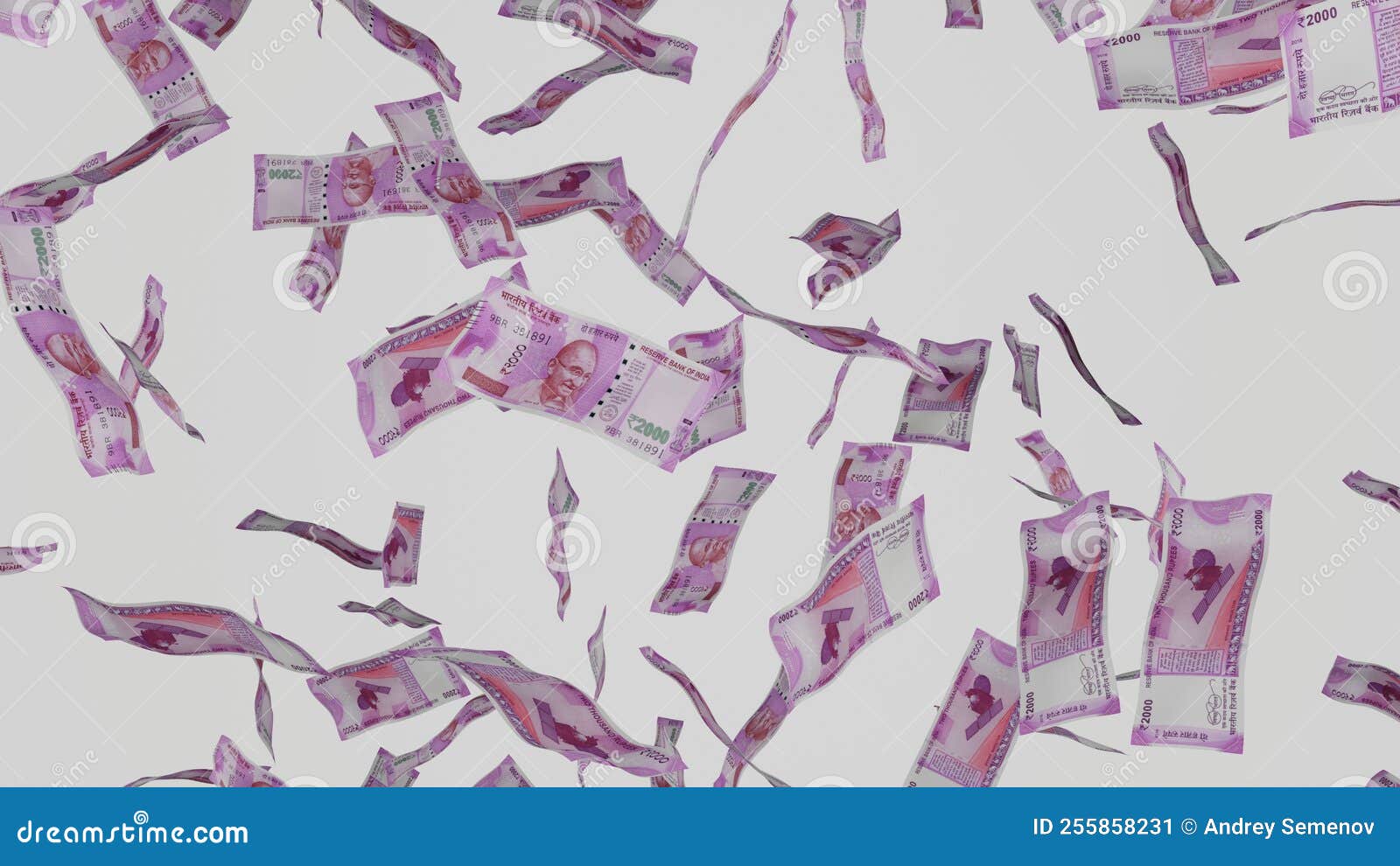 Indian Money 1000 Rupees Rain