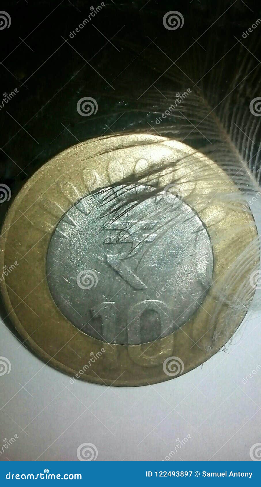 Indian 10 rupee coin stock image. Image of insurance - 122493897