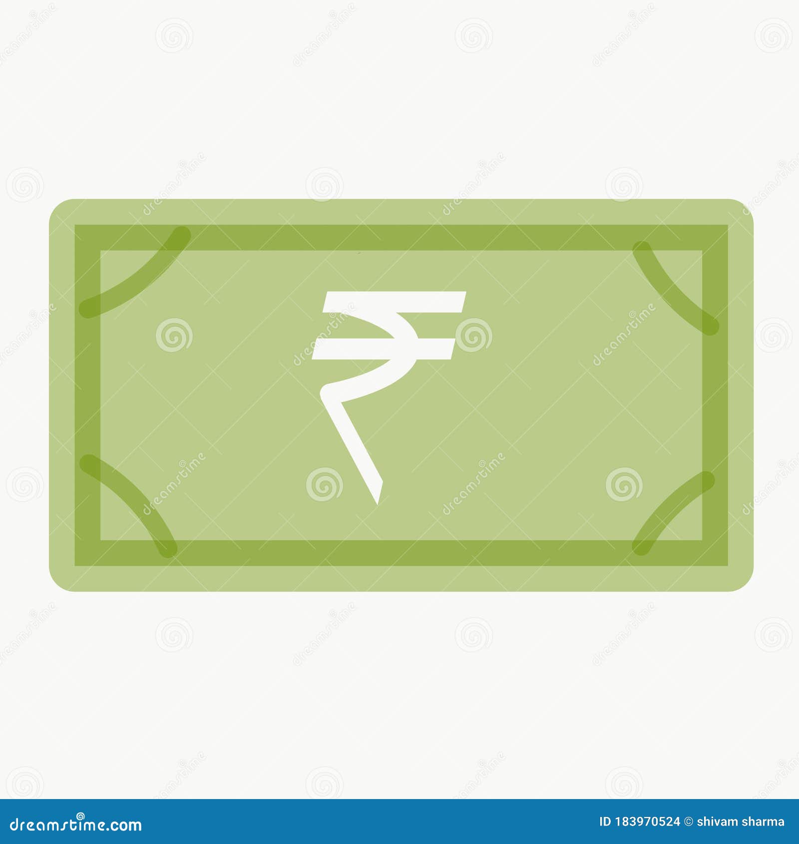 Indian Rupee Currency Note Illustration Stock Illustration ...
