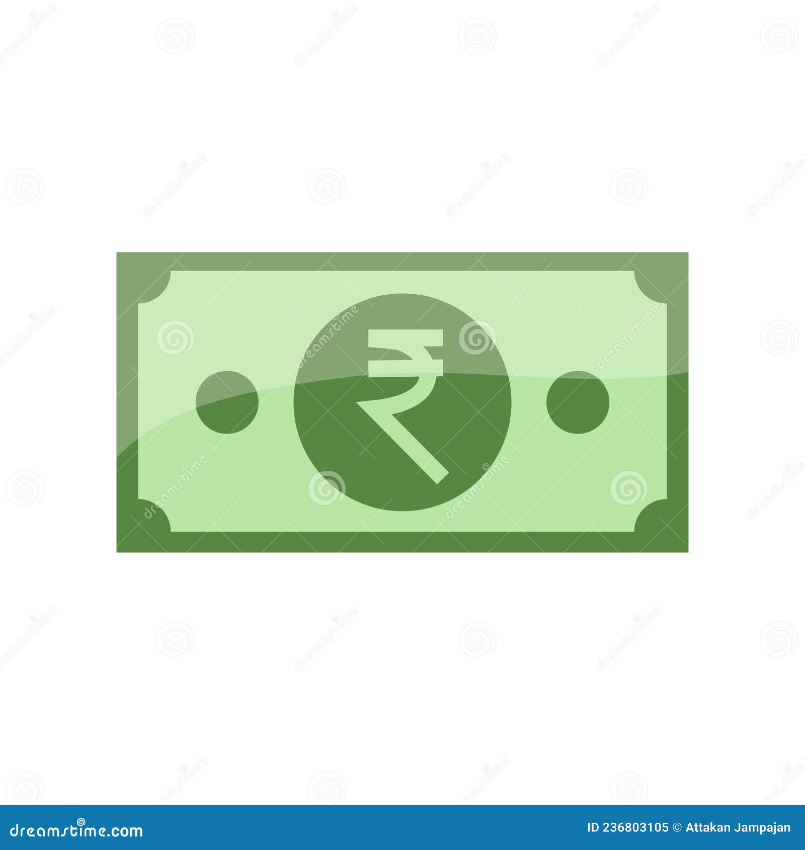 Indian Rupee Currency Symbol Banknote Icon Stock Vector - Illustration ...