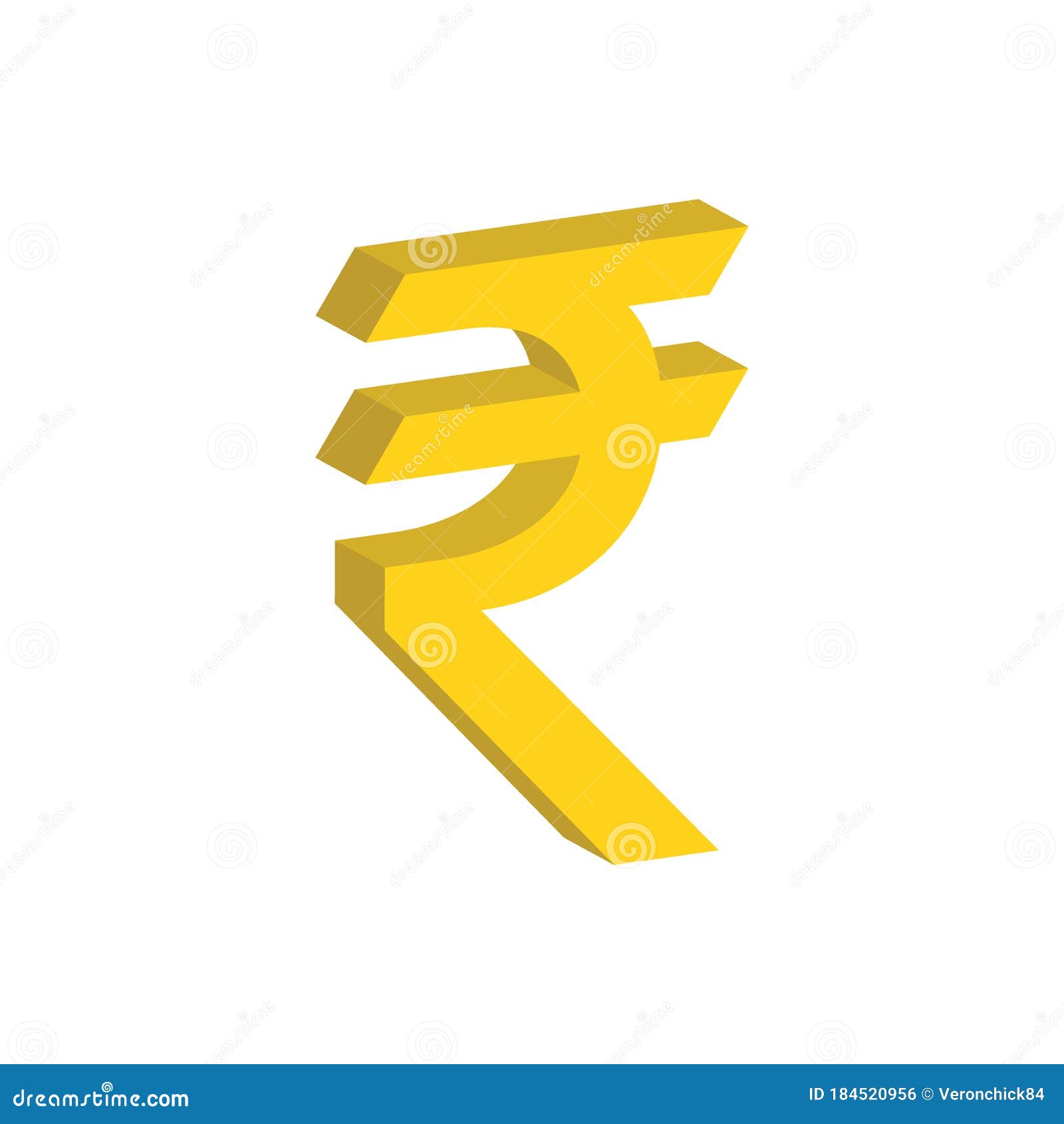 Indian Rupee Icon. Indian Rupee Icon 3D Isometric Vector ICON Stock ...