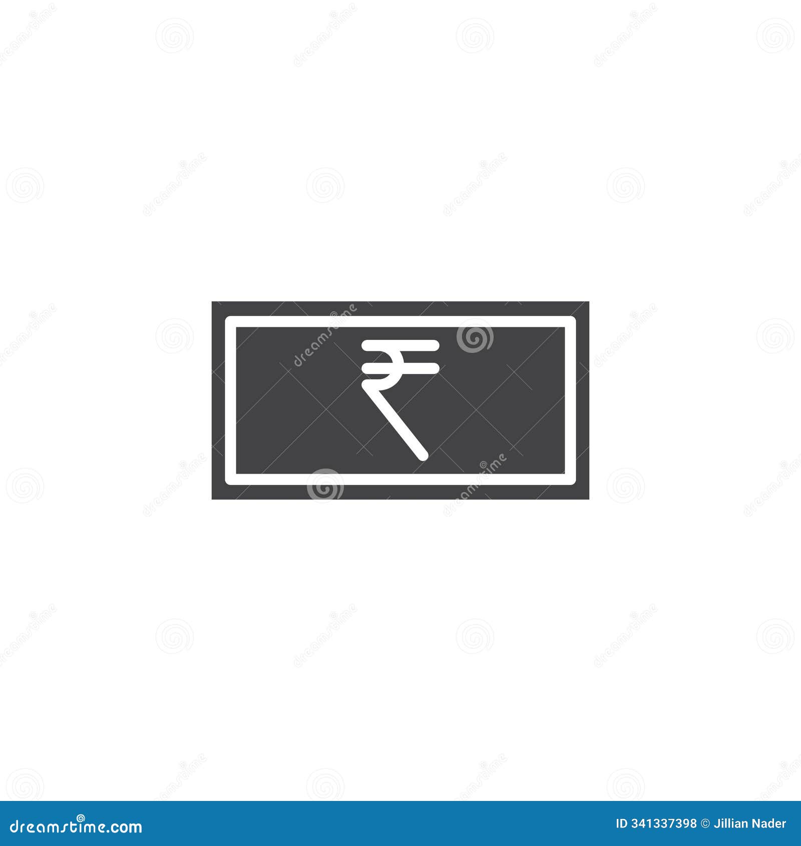 Indian Rupee Icon Flat Simple Outline Set Stock Illustration ...